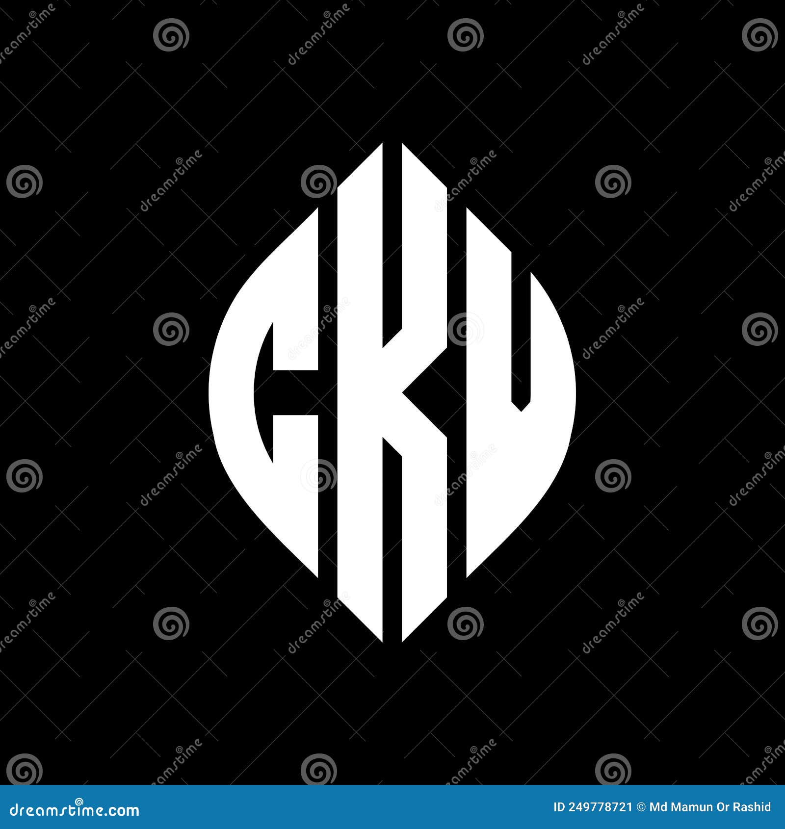 CKV Circle Letter Logo Design with Circle and Ellipse Shape. CKV ...