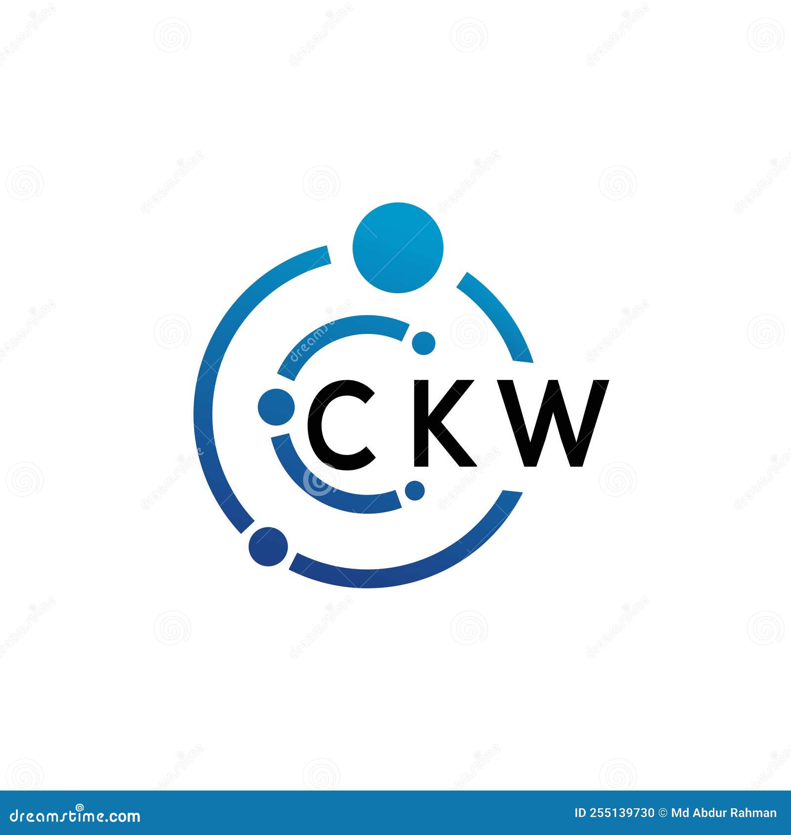 CKW Letter Logo Design on White Background. CKW Creative Initials ...