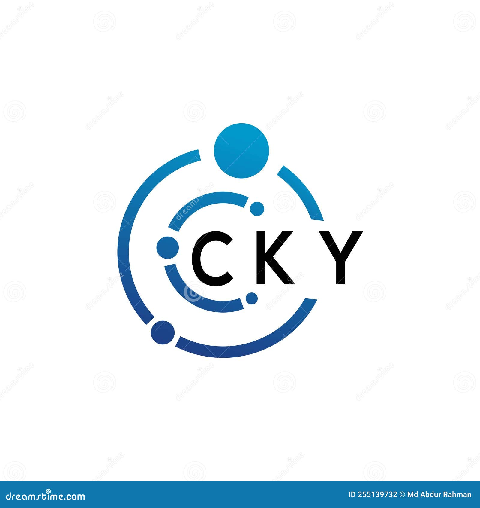 CKY Letter Logo Design on White Background. CKY Creative Initials ...