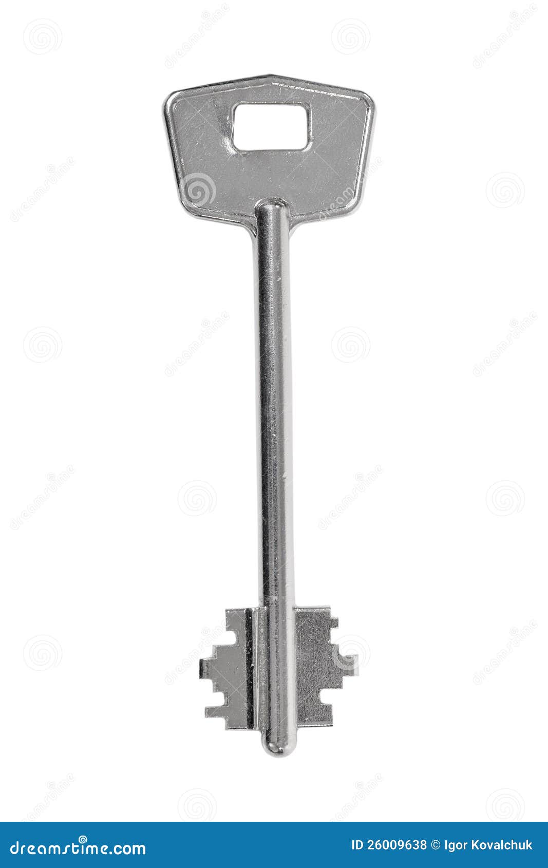 Clé simple d'isolement photo stock. Image du isolement - 26009638