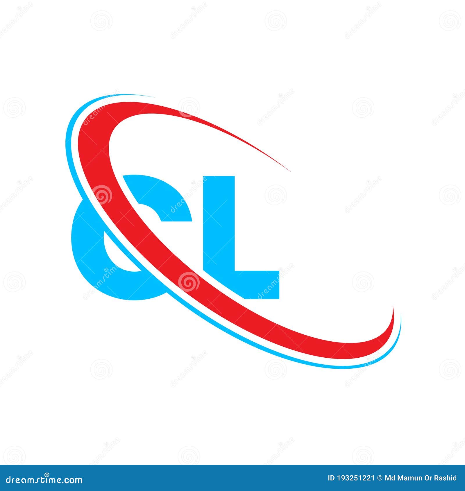 CL C L Letter Logo Design. Initial Letter CL Linked Circle Upercase ...