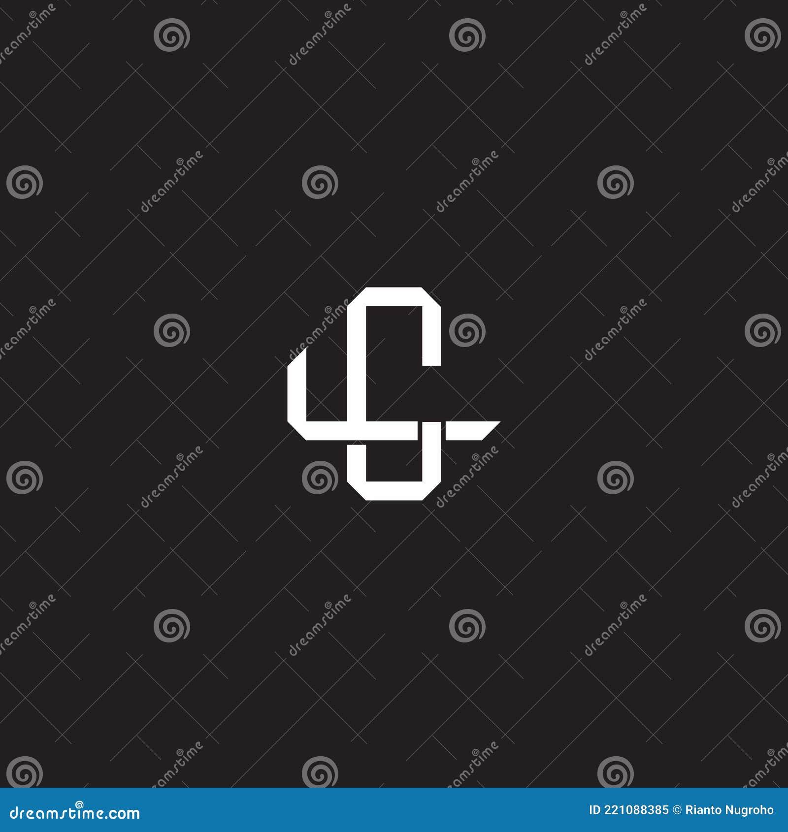 CL Initial Letter Overlapping Interlock Logo Monogram Line Art Style ...