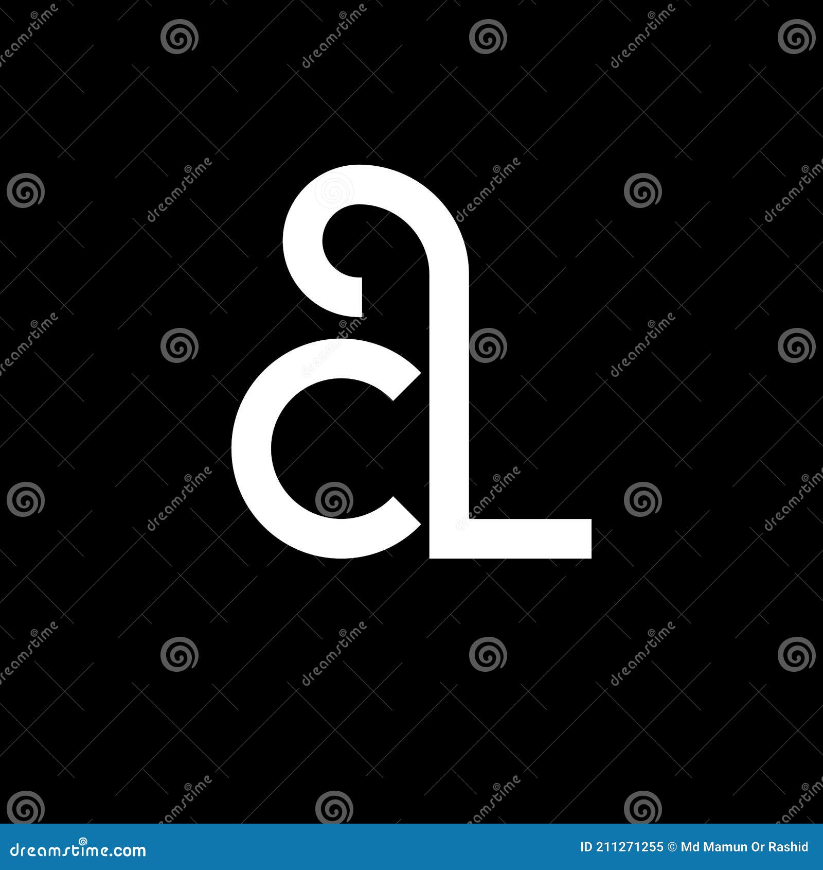 CL Letter Logo Design on Black Background. CL Creative Initials Letter ...