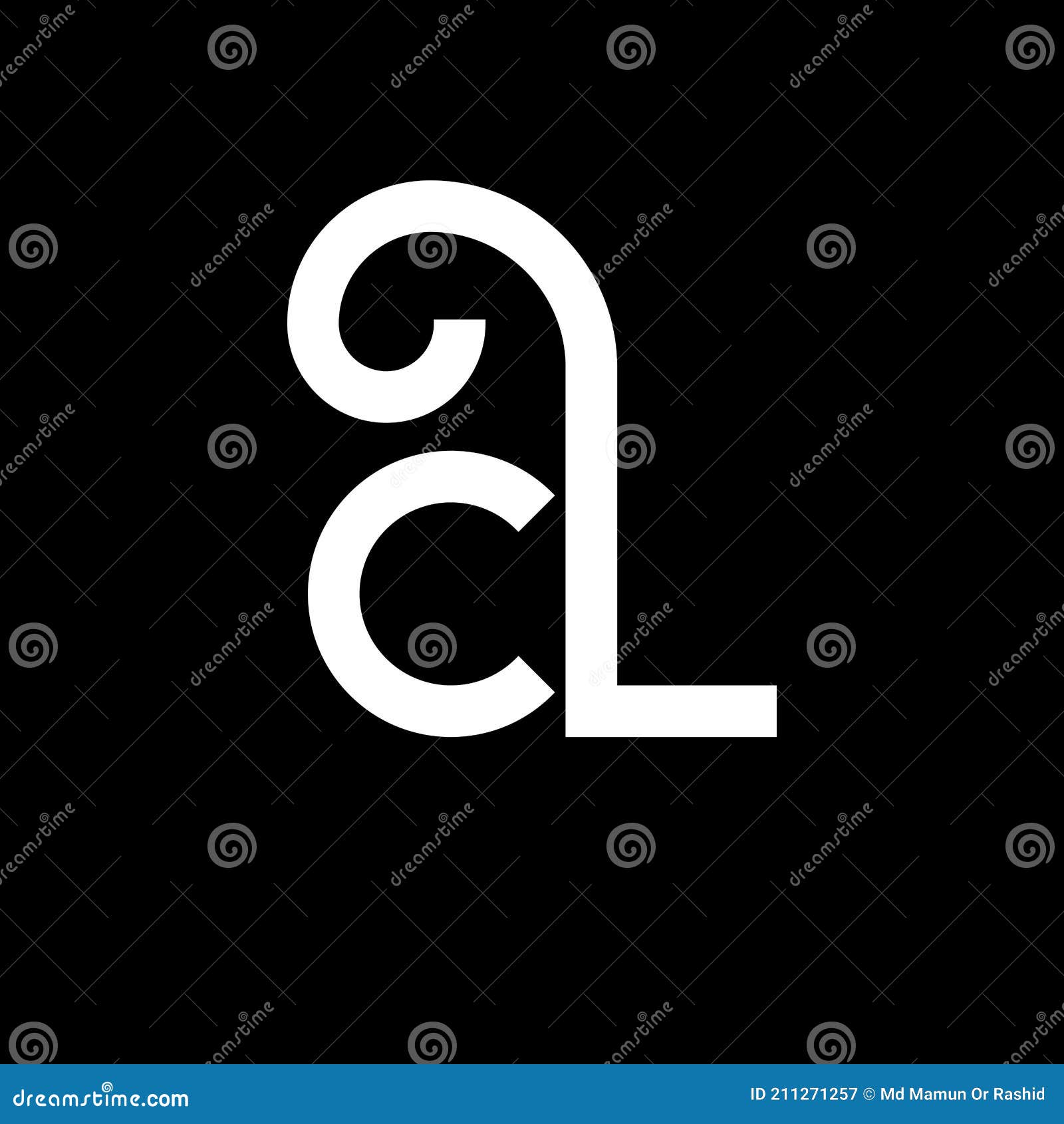 CL Letter Logo Design on Black Background. CL Creative Initials Letter ...