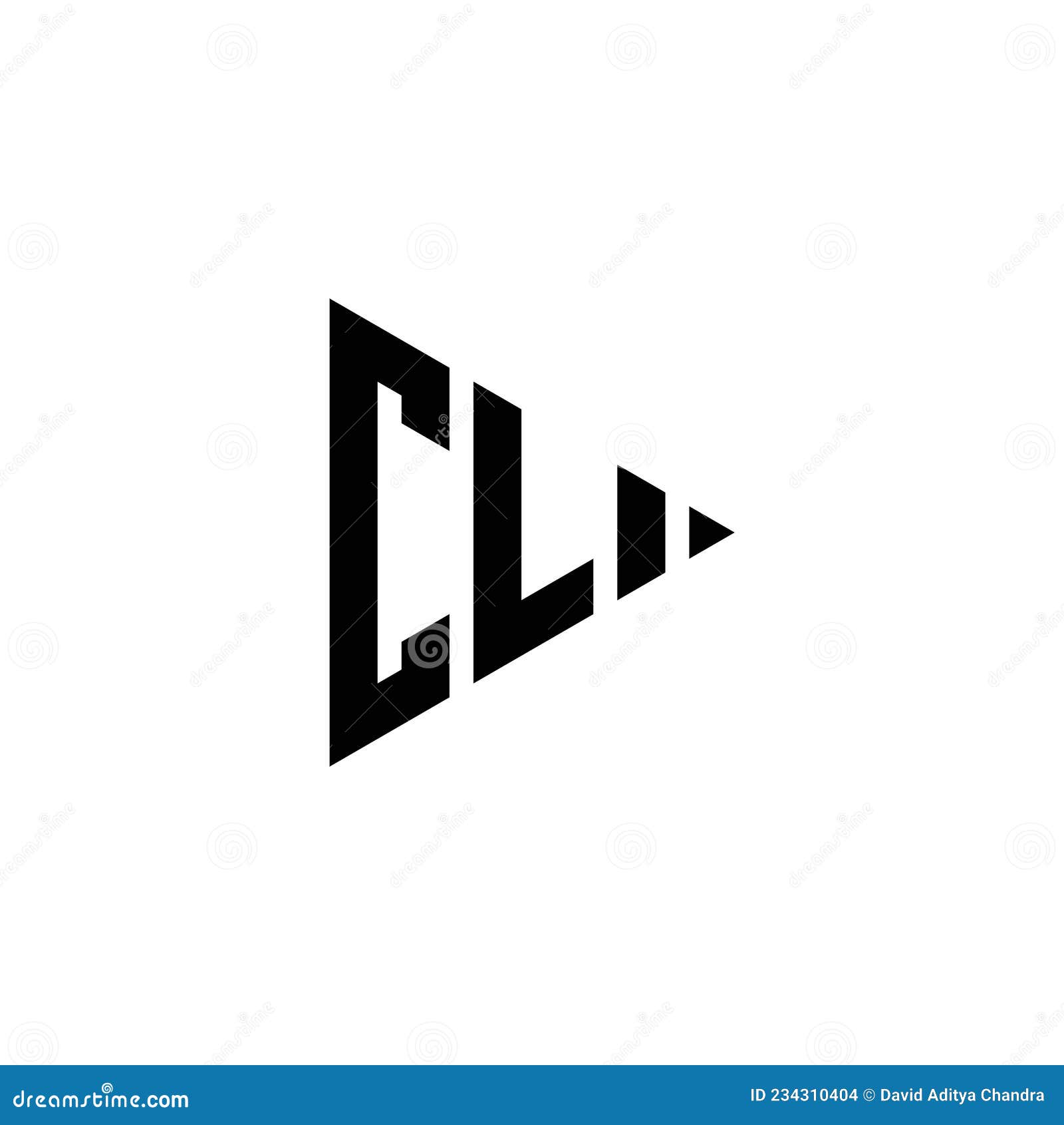 CL Logo Monogram Triangle Shape Play Button Stock Vector - Illustration ...