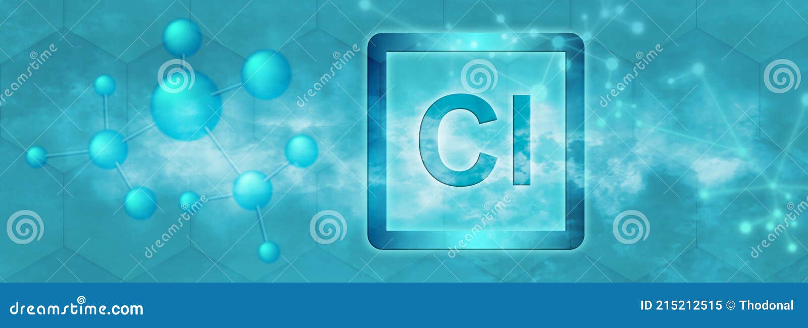 Cl Symbol. Chlorine Chemical Element Stock Illustration - Illustration ...