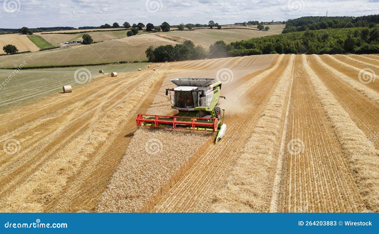 Claas Combine Harvesting in a Wheat Field Editorial Stock Photo - Image ...