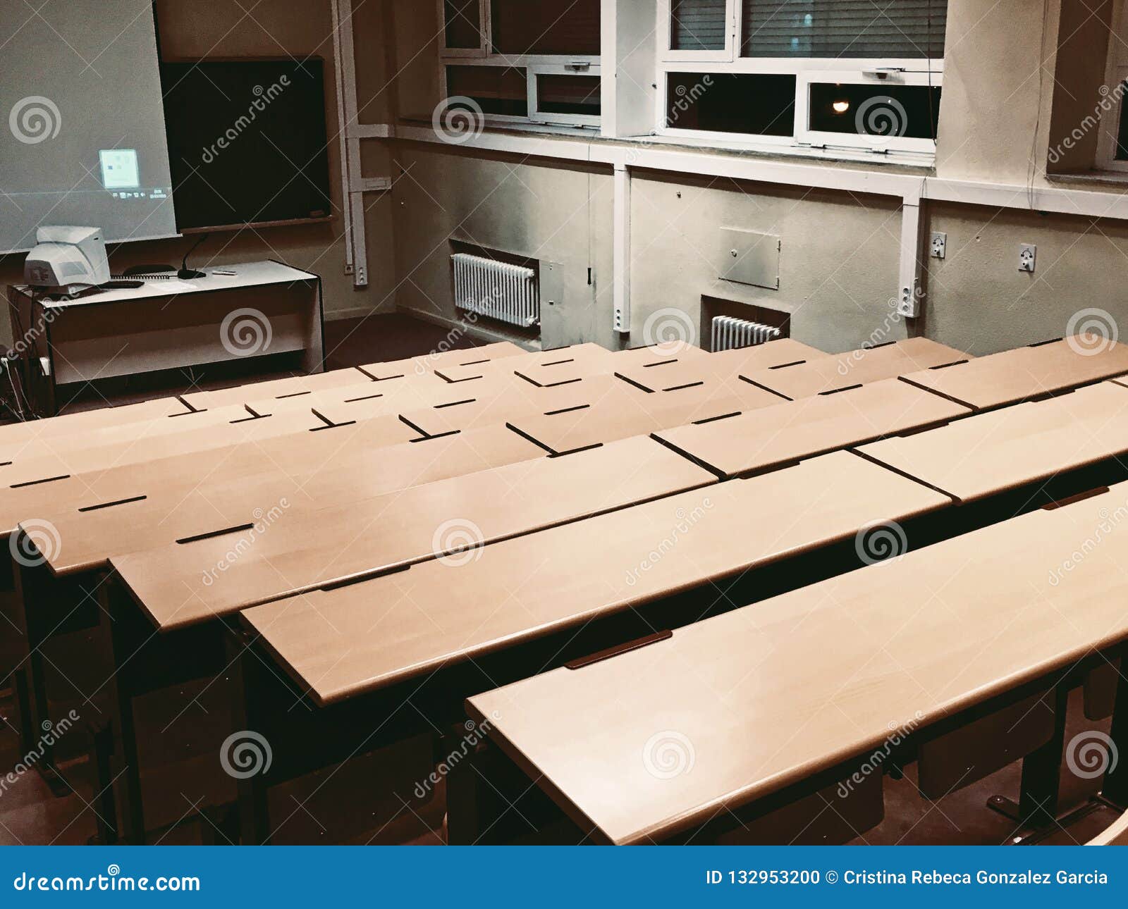 Class Room University College Study Stock Photo - Image of interior ...