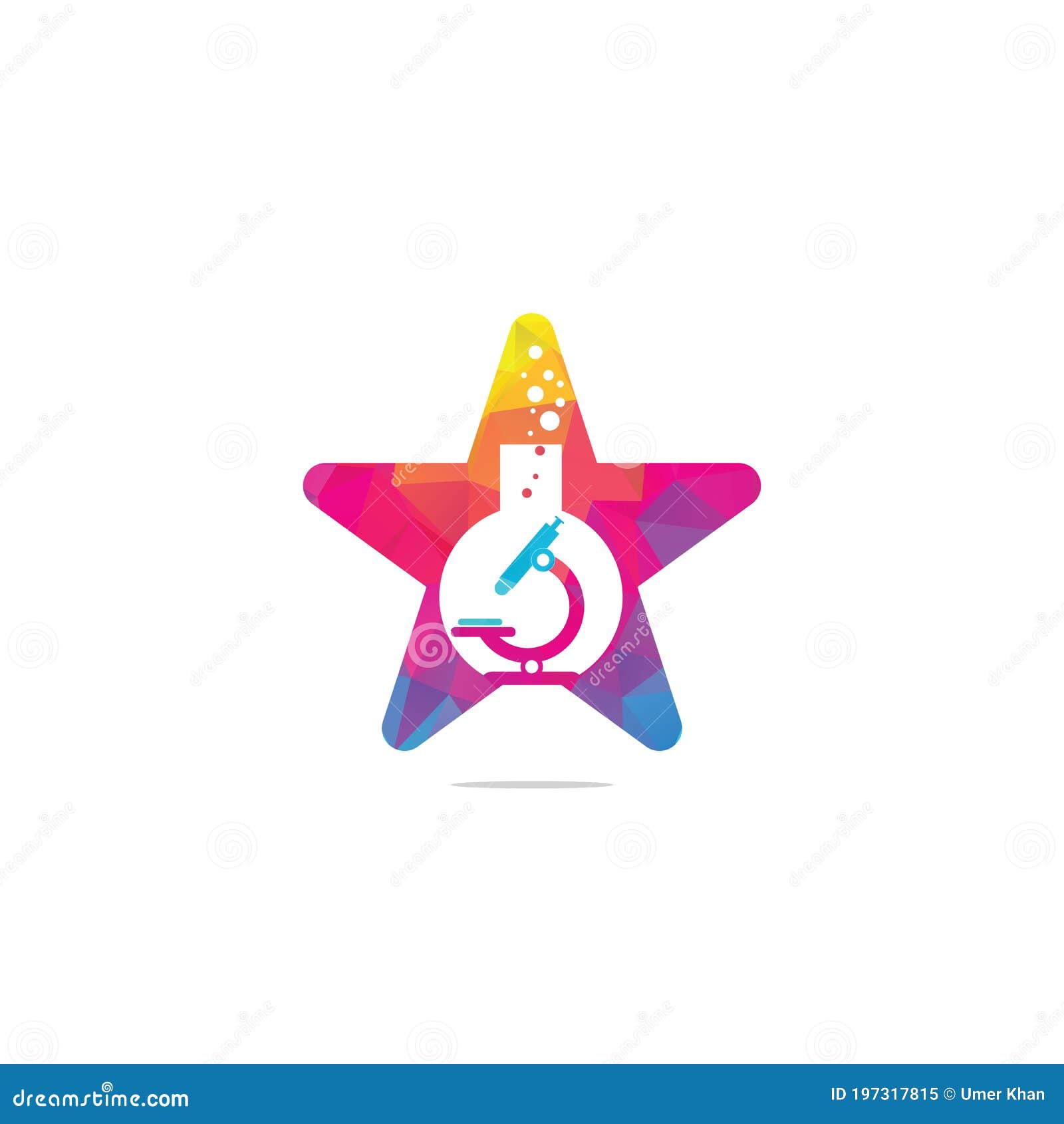 Flask Laboratory Glass Star Shape Concept Logo. Laboratory Logo ...