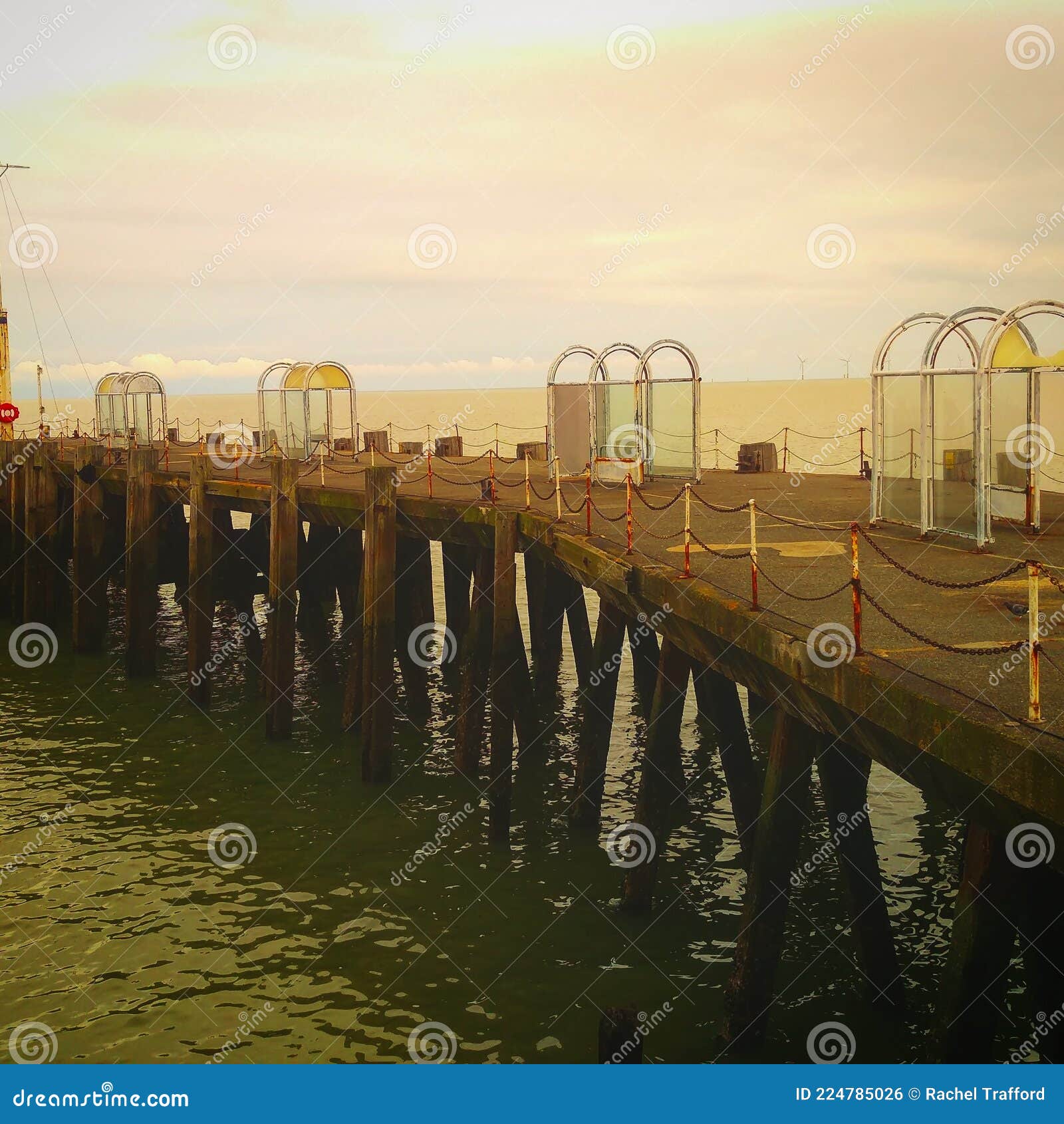 Clacton Pier as sun sets stock photo. Image of pier - 224785026