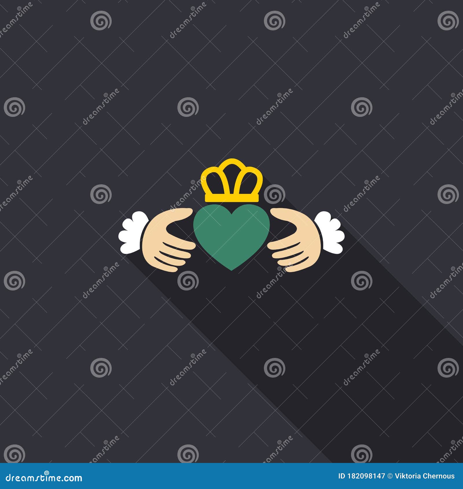 Claddagh Ring Icon. Vector Illustration Stock Illustration ...