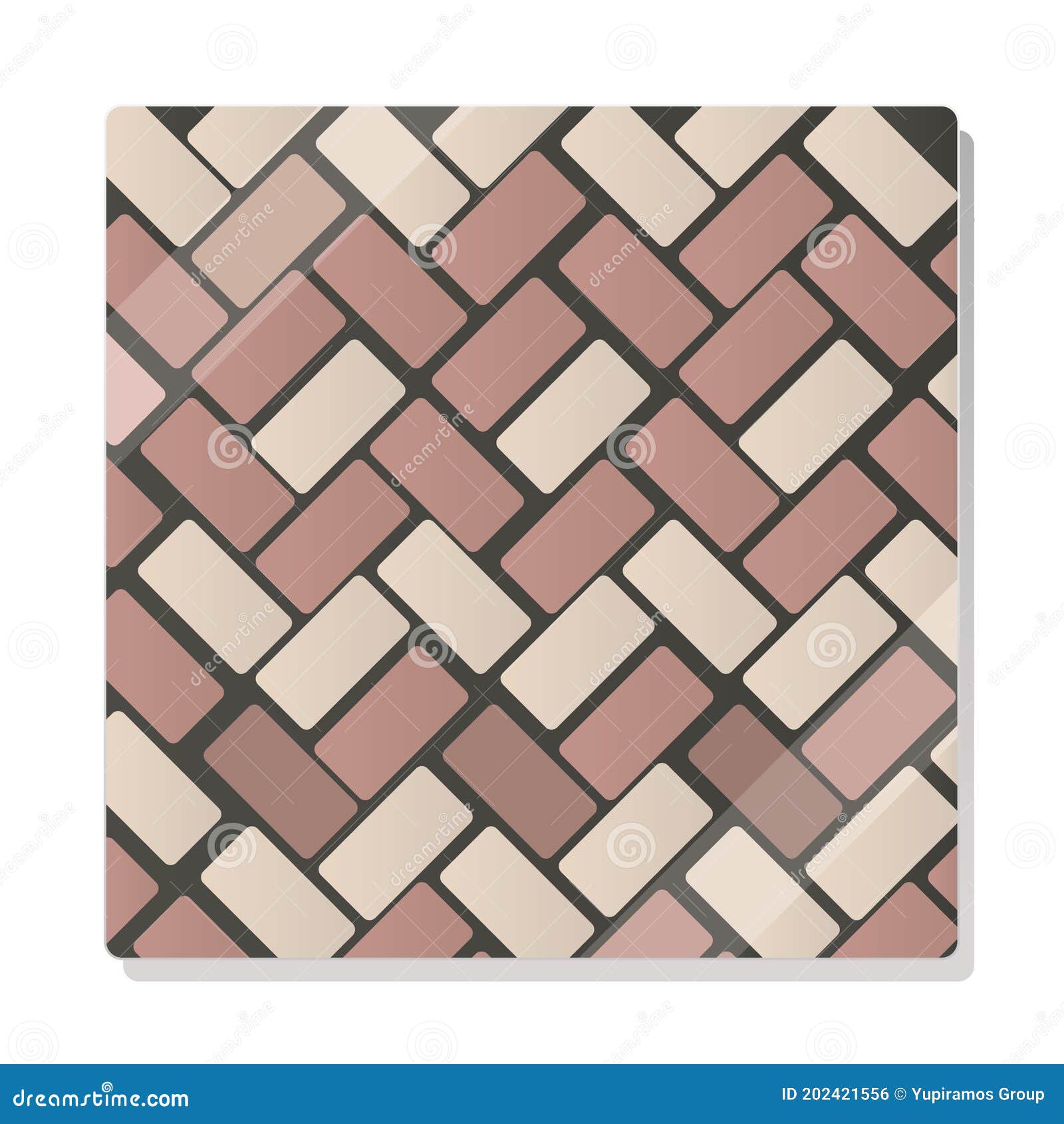 Cladding Bricks Texture Tile Decoration Design Stock Vector ...