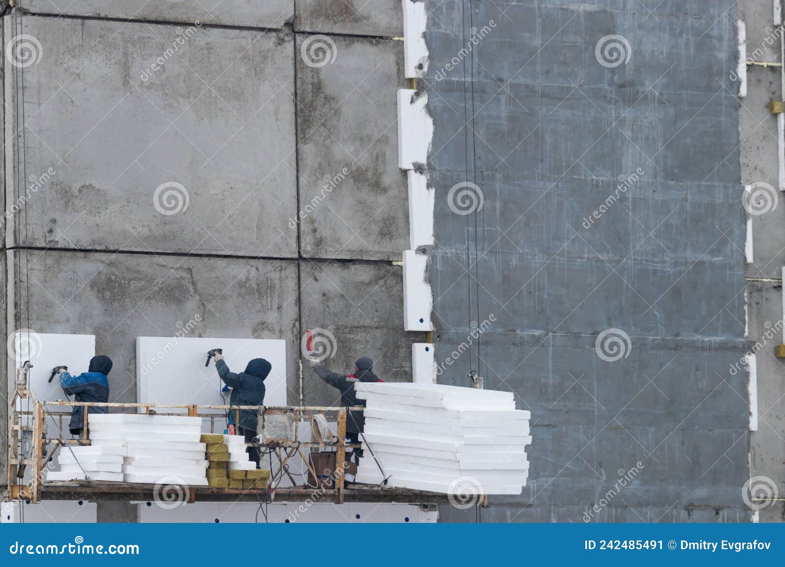 Cladding and Insulation of the Facade of the Building in Russia. High ...