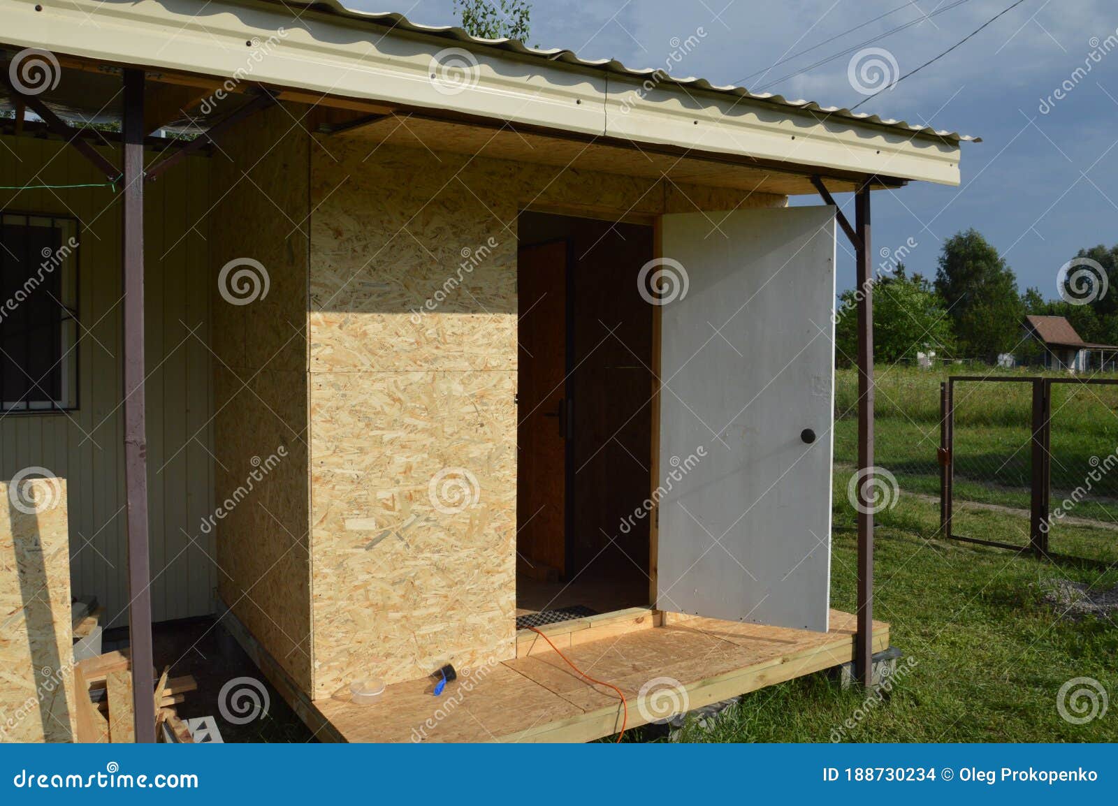 Cladding Wood Chipboards at Home Stock Photo - Image of modern, floor ...