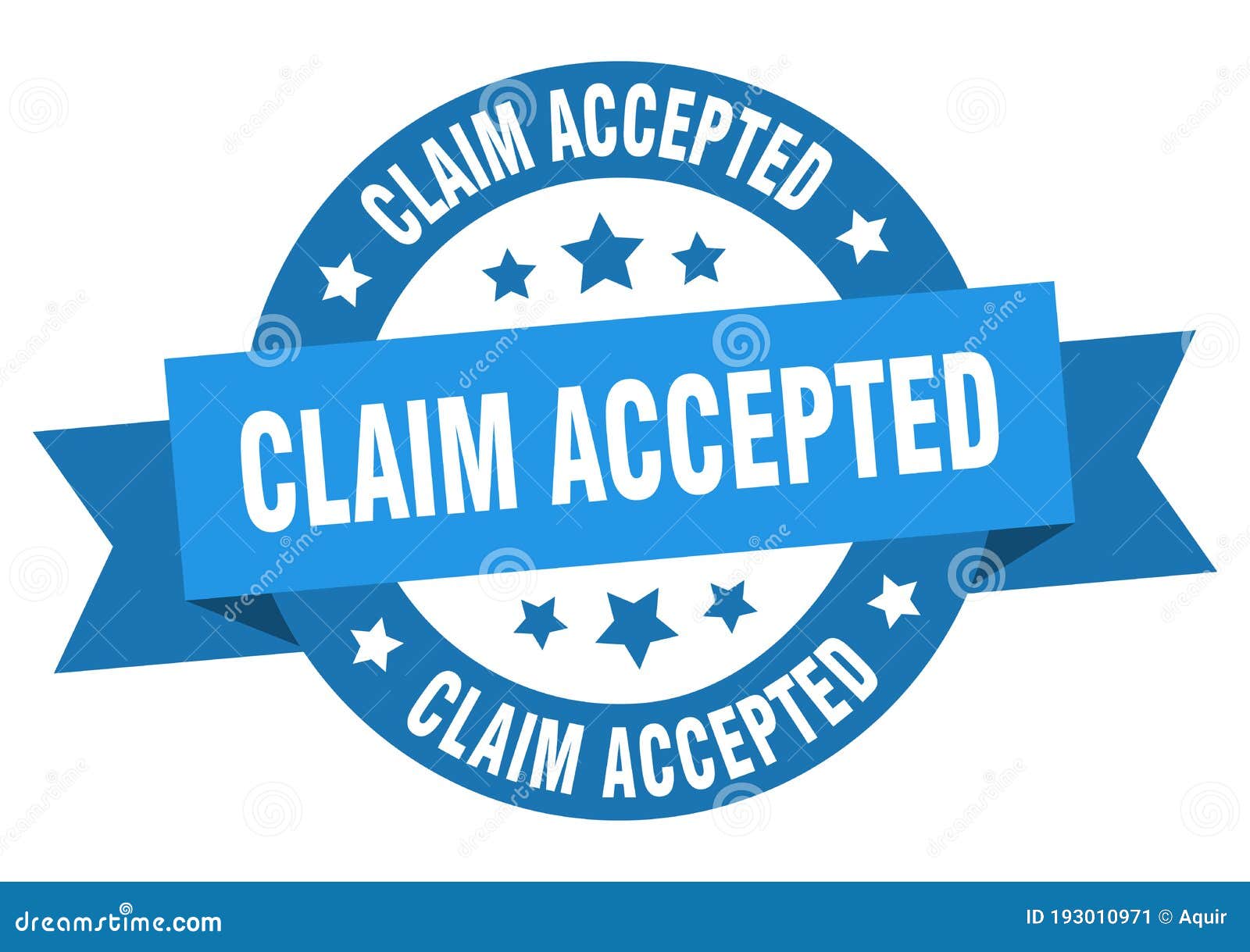 Claim Accepted Round Ribbon Isolated Label. Claim Accepted Sign Stock ...