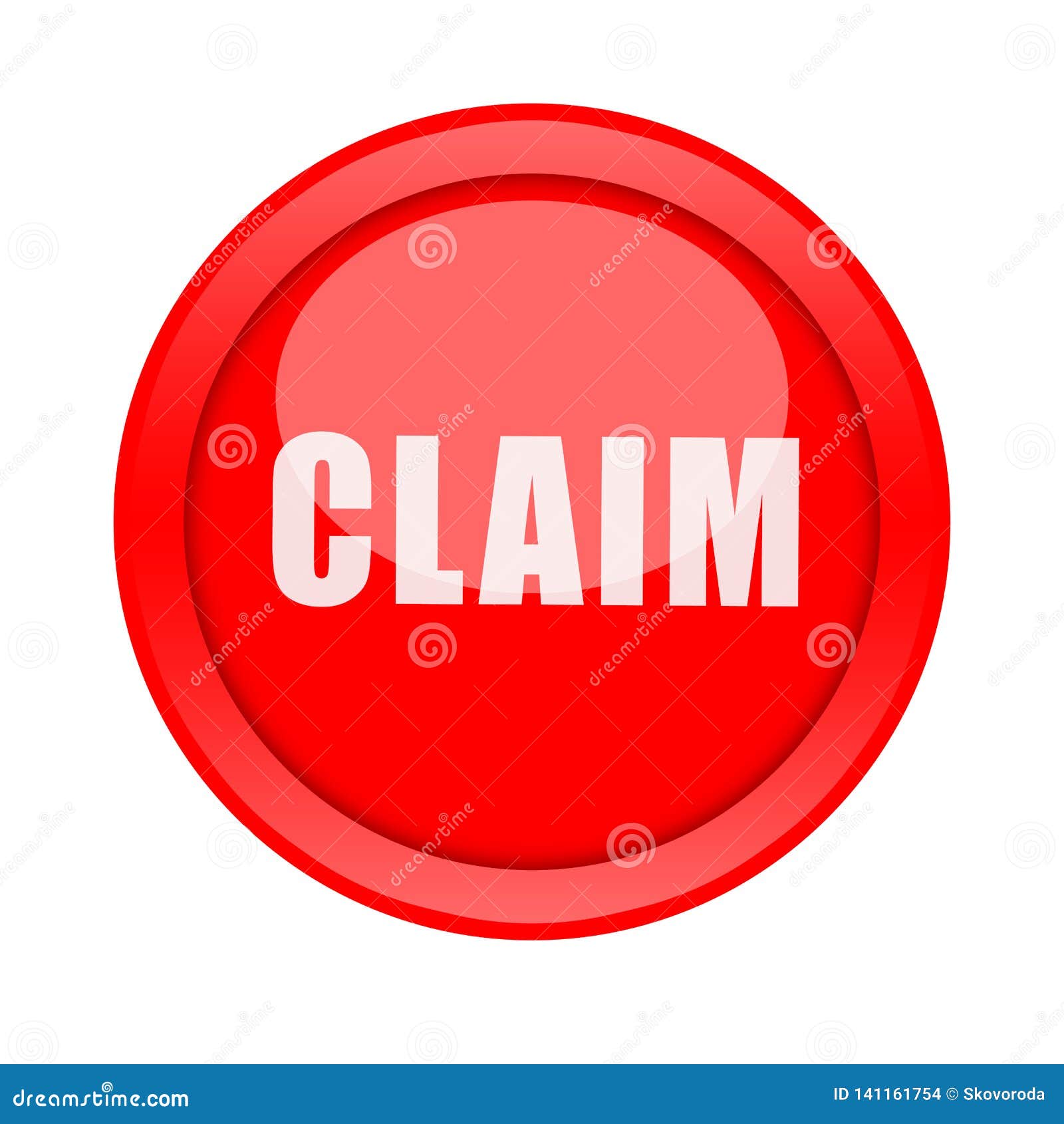 Claim button stock illustration. Illustration of assurance - 141161754