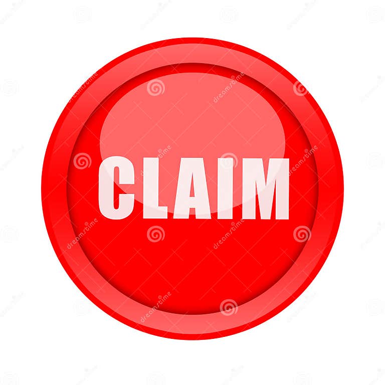 Claim button stock illustration. Illustration of assurance - 141161754