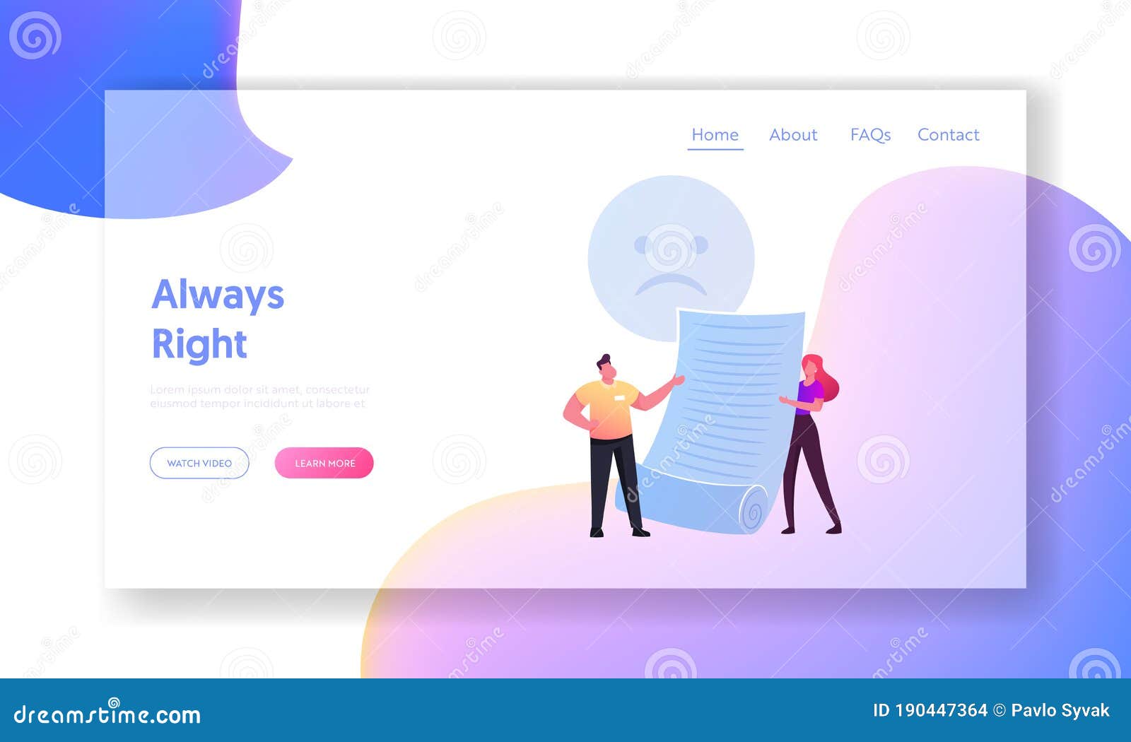 Claim Customer Concept. Tiny Characters With Sad Face Holding Huge ...