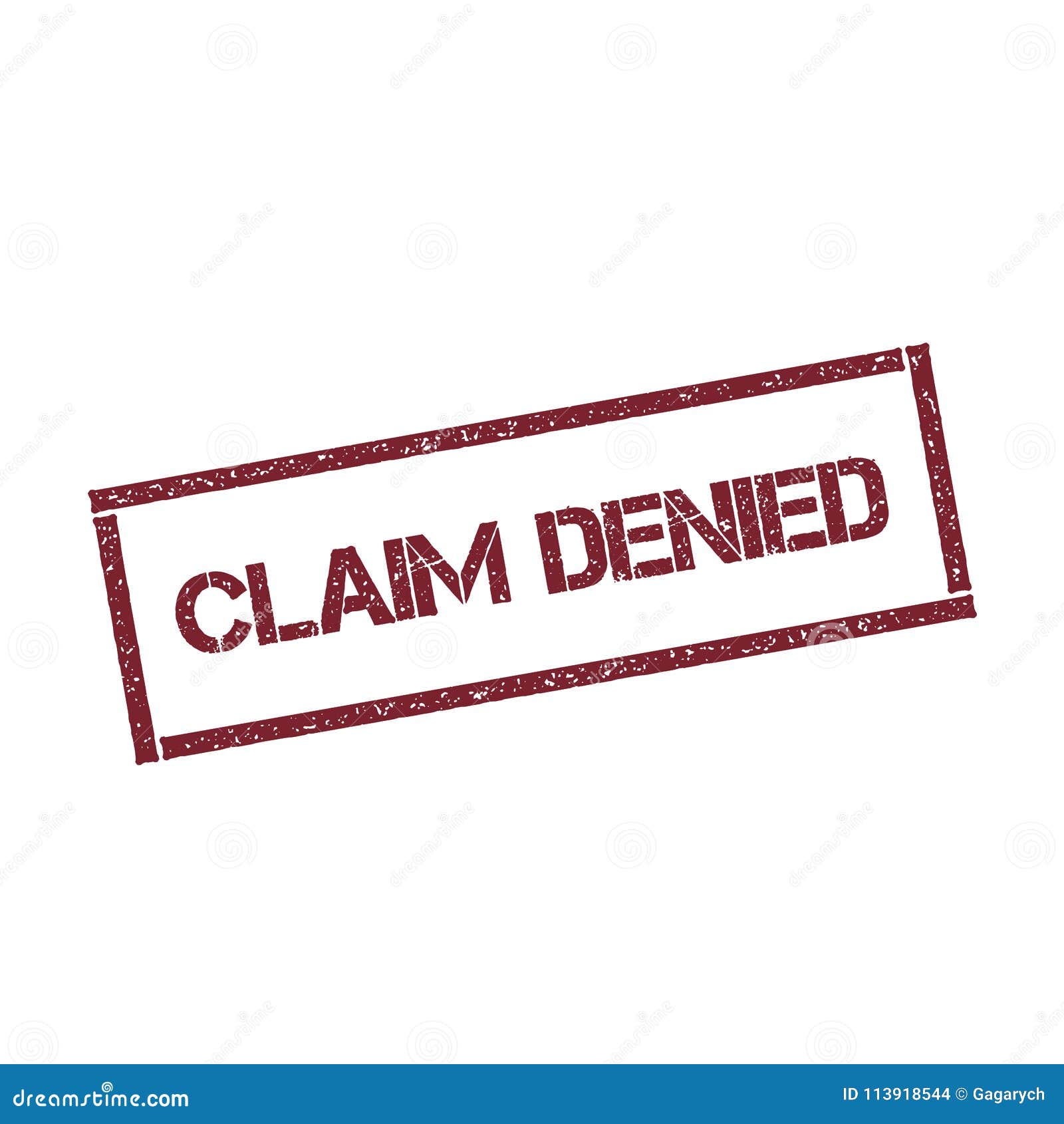 Claim Denied Rectangular Stamp. Stock Vector - Illustration of insignia ...