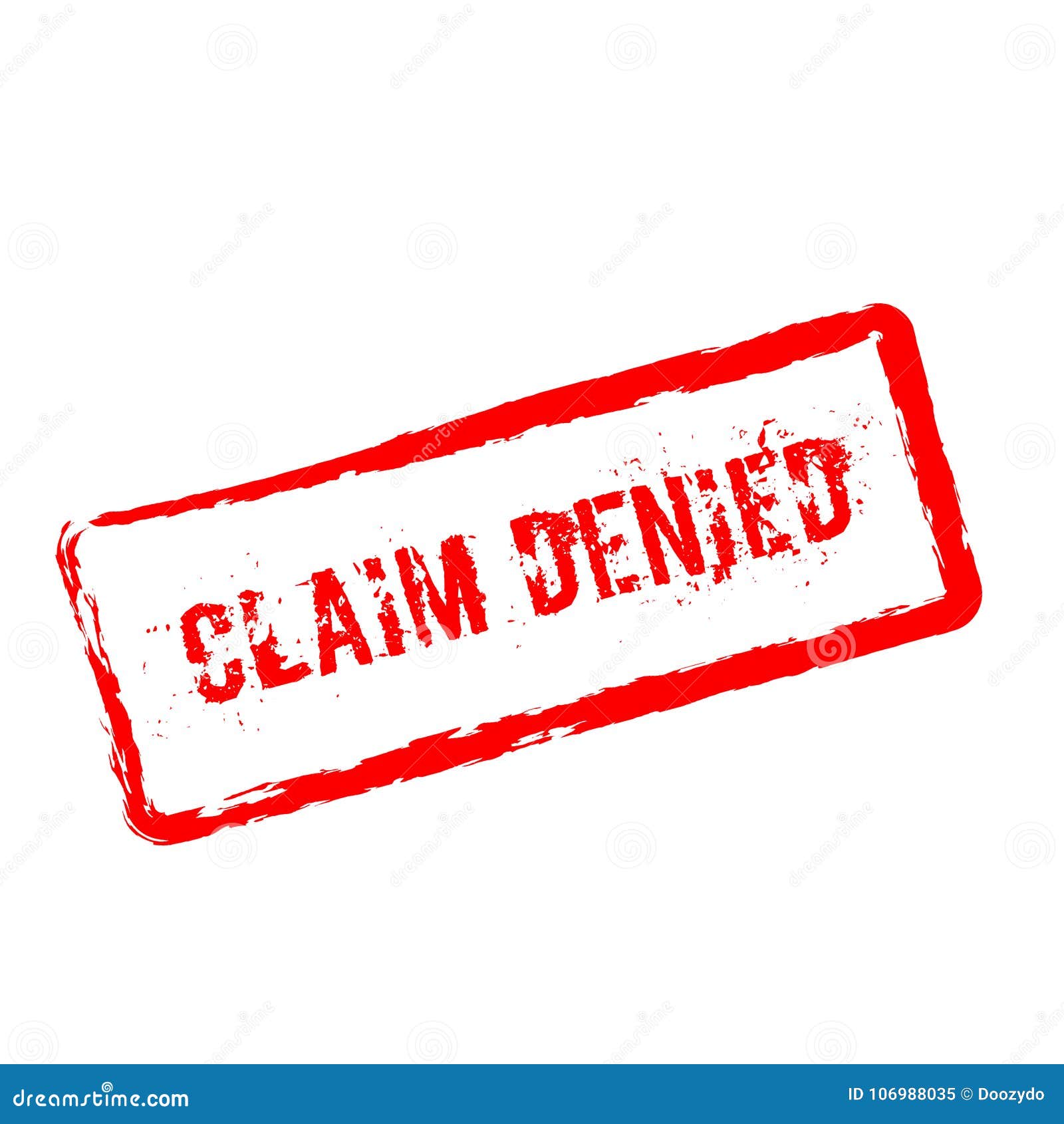 Claim Denied Red Rubber Stamp Isolated on White. Stock Vector ... Claim Denied Red Rubber Stamp Isolated on White. Stock Vector ...
