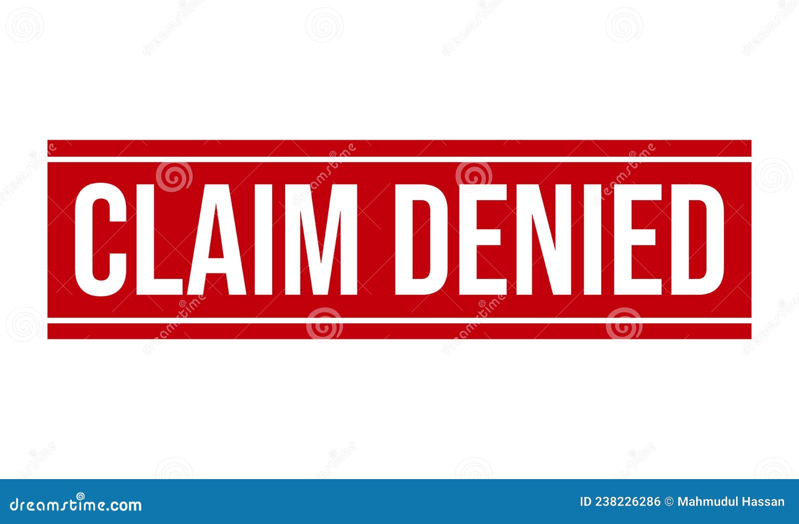 Claim Denied Rubber Grunge Stamp Seal Vector Illustration Stock Vector ...