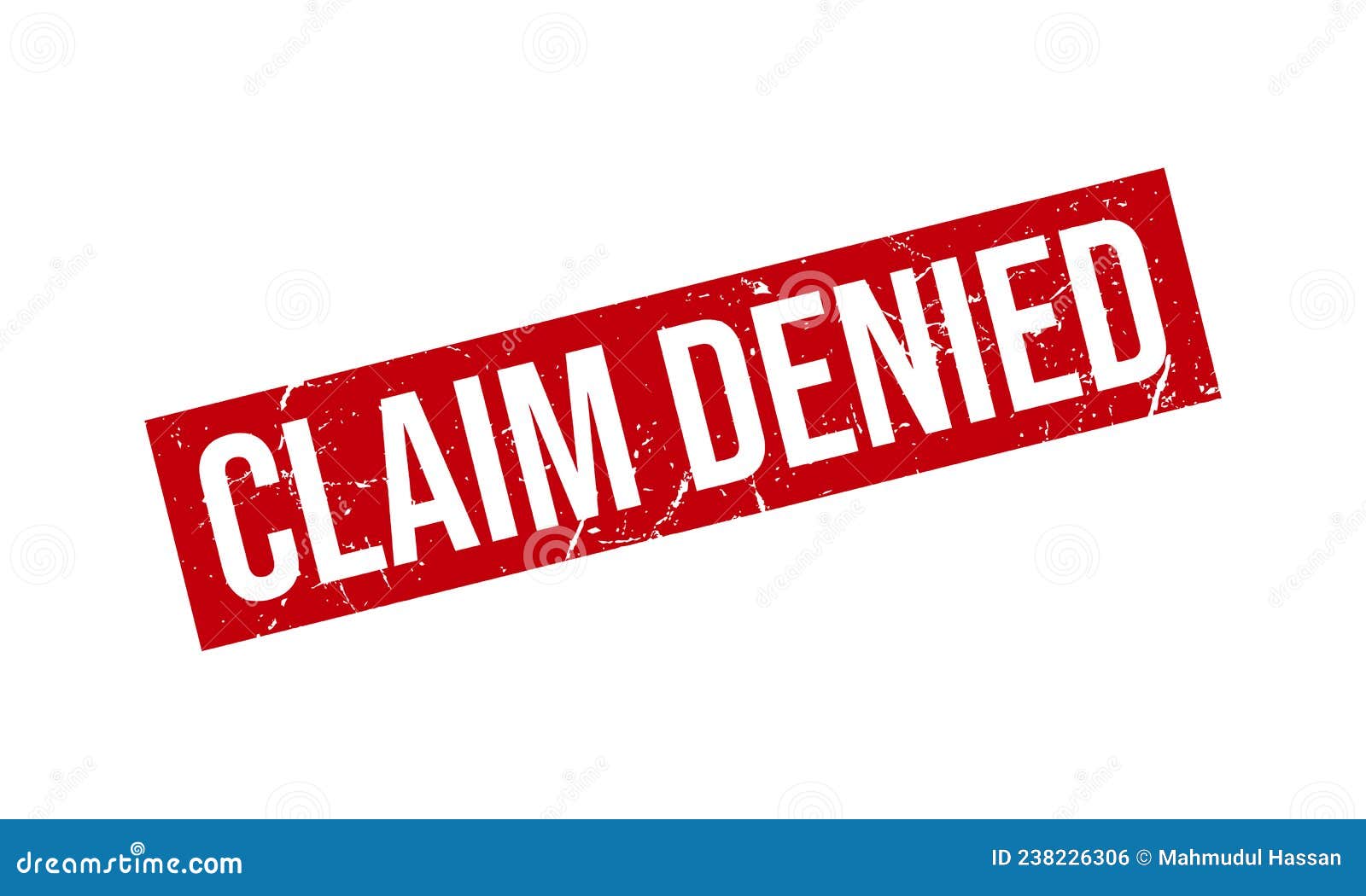 Claim Denied Rubber Grunge Stamp Seal Vector Illustration Stock Vector ...