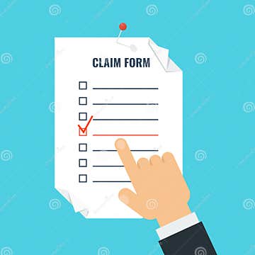 Claim form blank stock vector. Illustration of graphic - 115133567