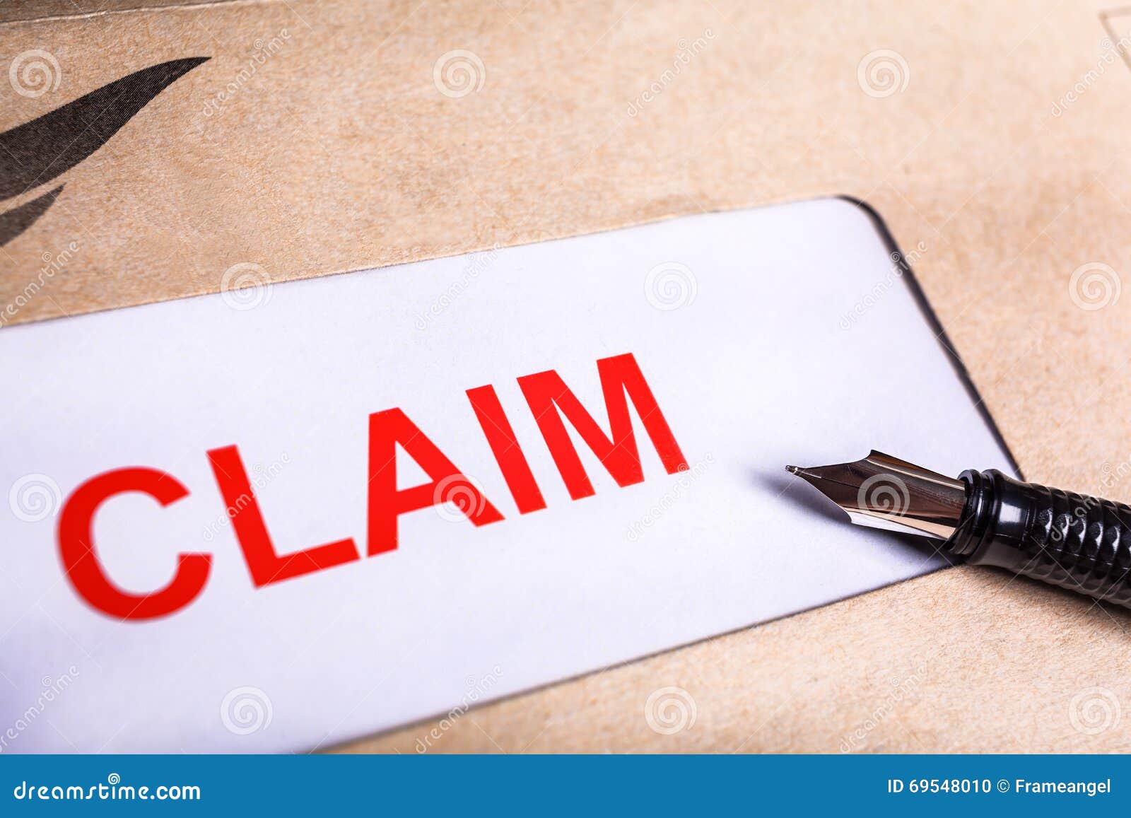 Claim Form in Brown Envelope, Can Use Insurance Concept Stock Photo ...