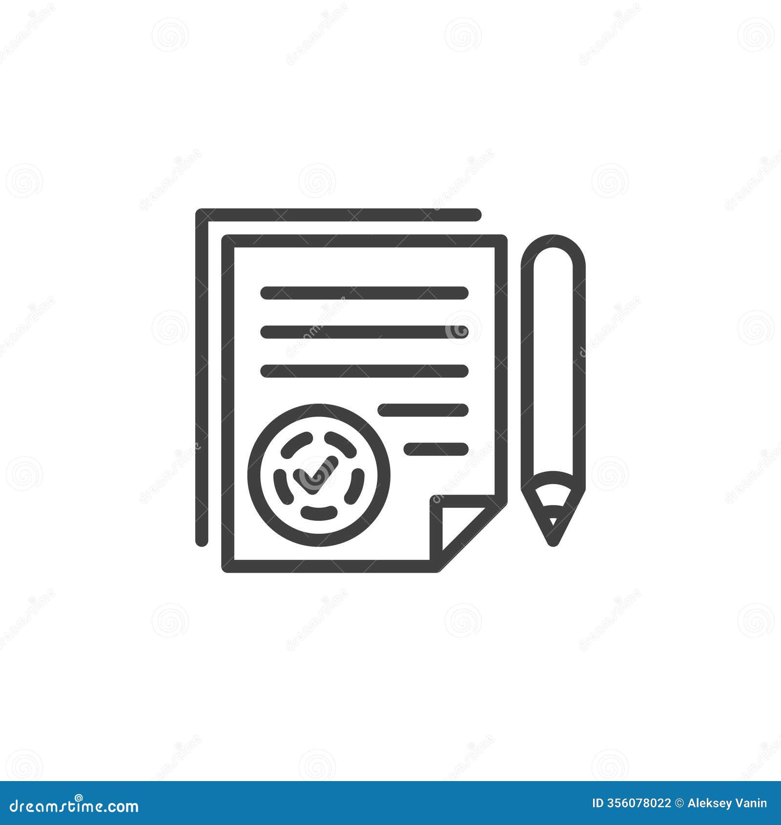 Claim form line icon stock illustration. Illustration of outline ...