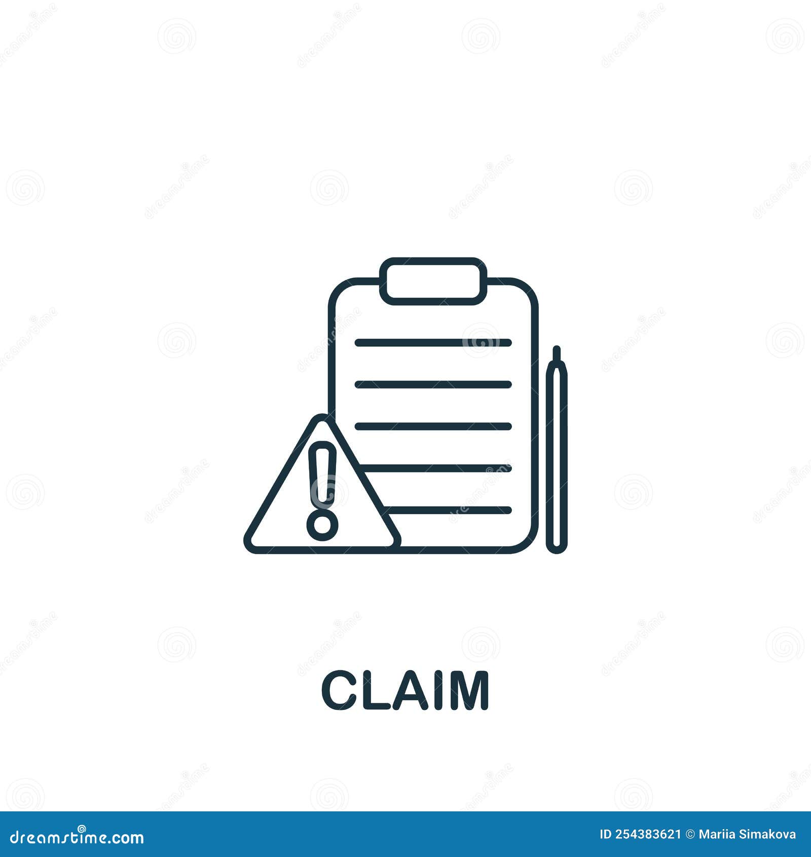 Claim Icon. Line Simple Line Shipping Icon for Templates, Web Design ...