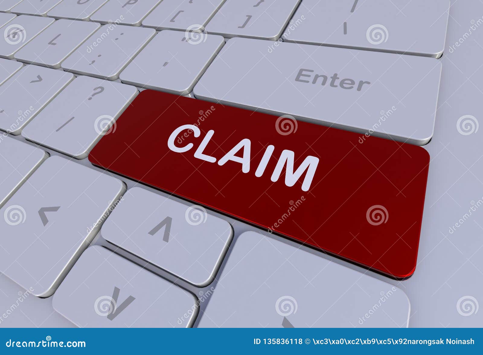 Keyboard With Claim Button Royalty-Free Stock Photography ...