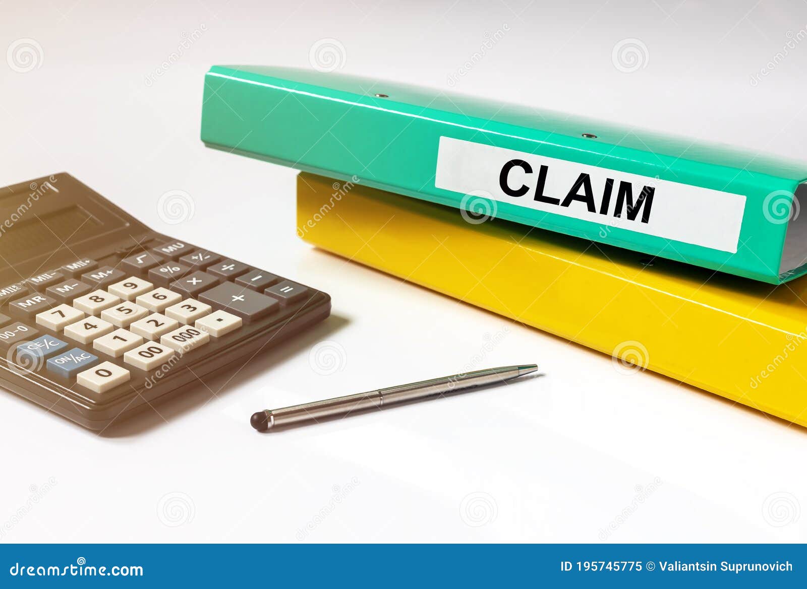 Claim Word on Folder on Office Table Stock Image - Image of text ...