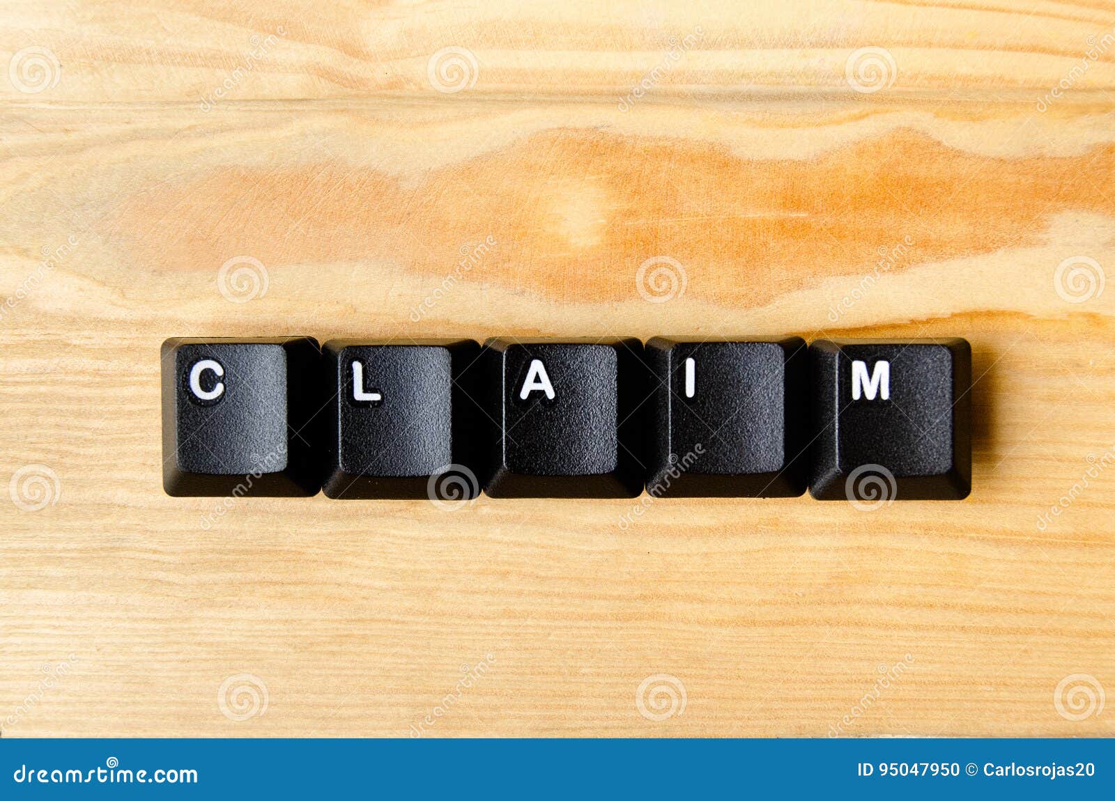 Claim word stock photo. Image of typography, letters - 95047950