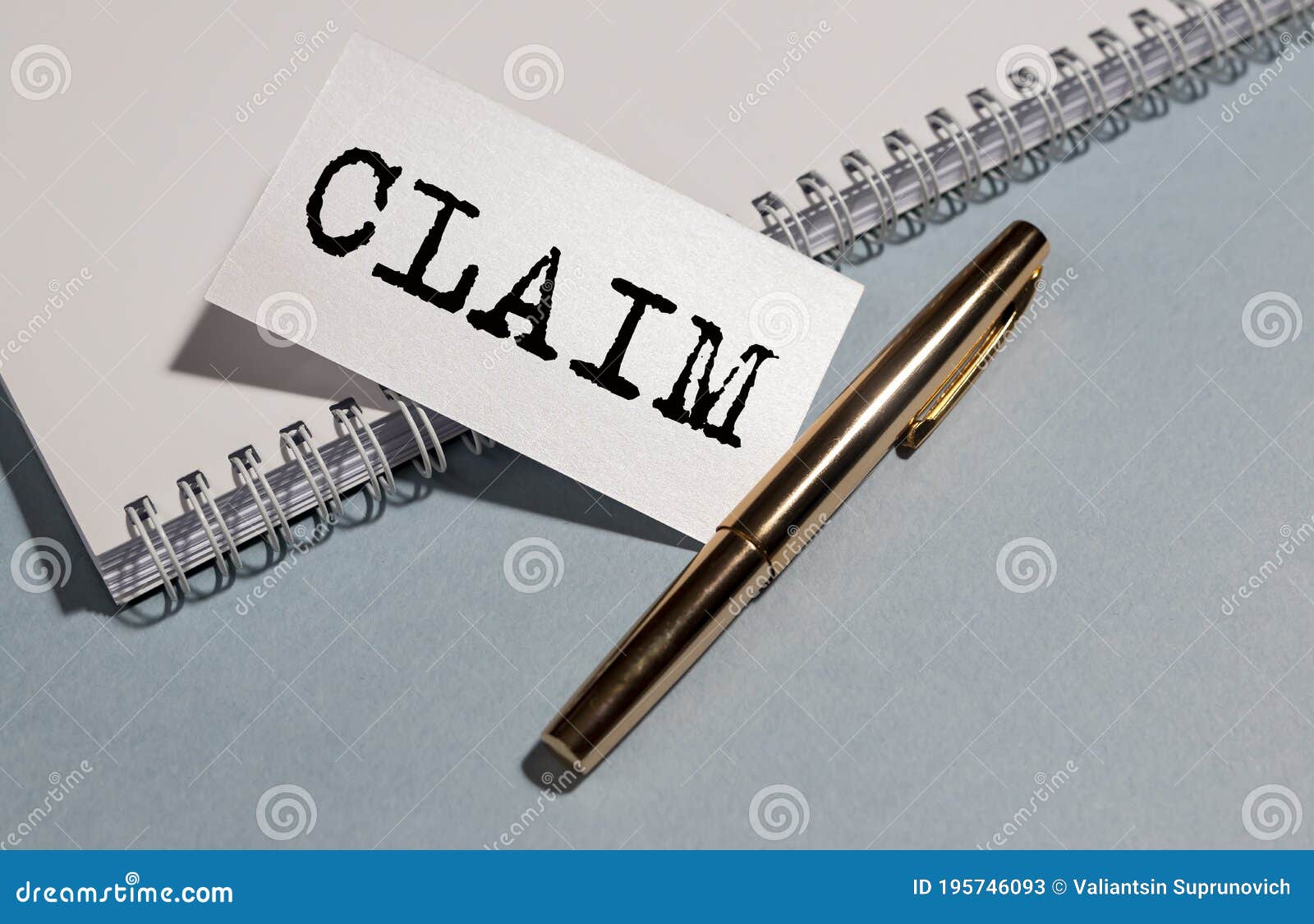 Claim Word on Paper on Office Table Stock Image - Image of marker, plan ...