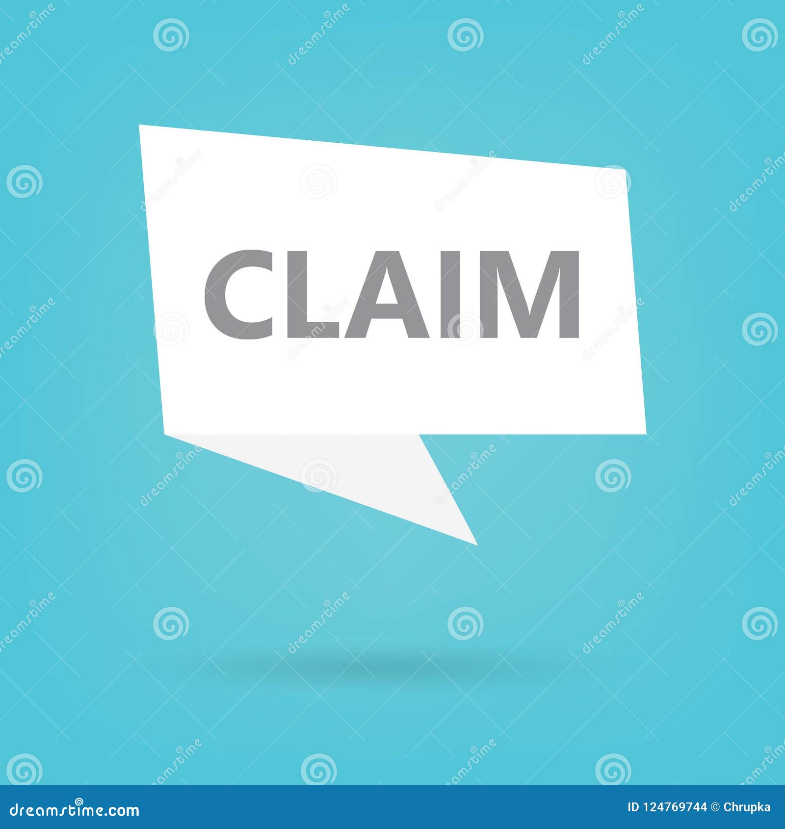 Claim Word on a Speech Bubble Stock Vector - Illustration of bubble ...