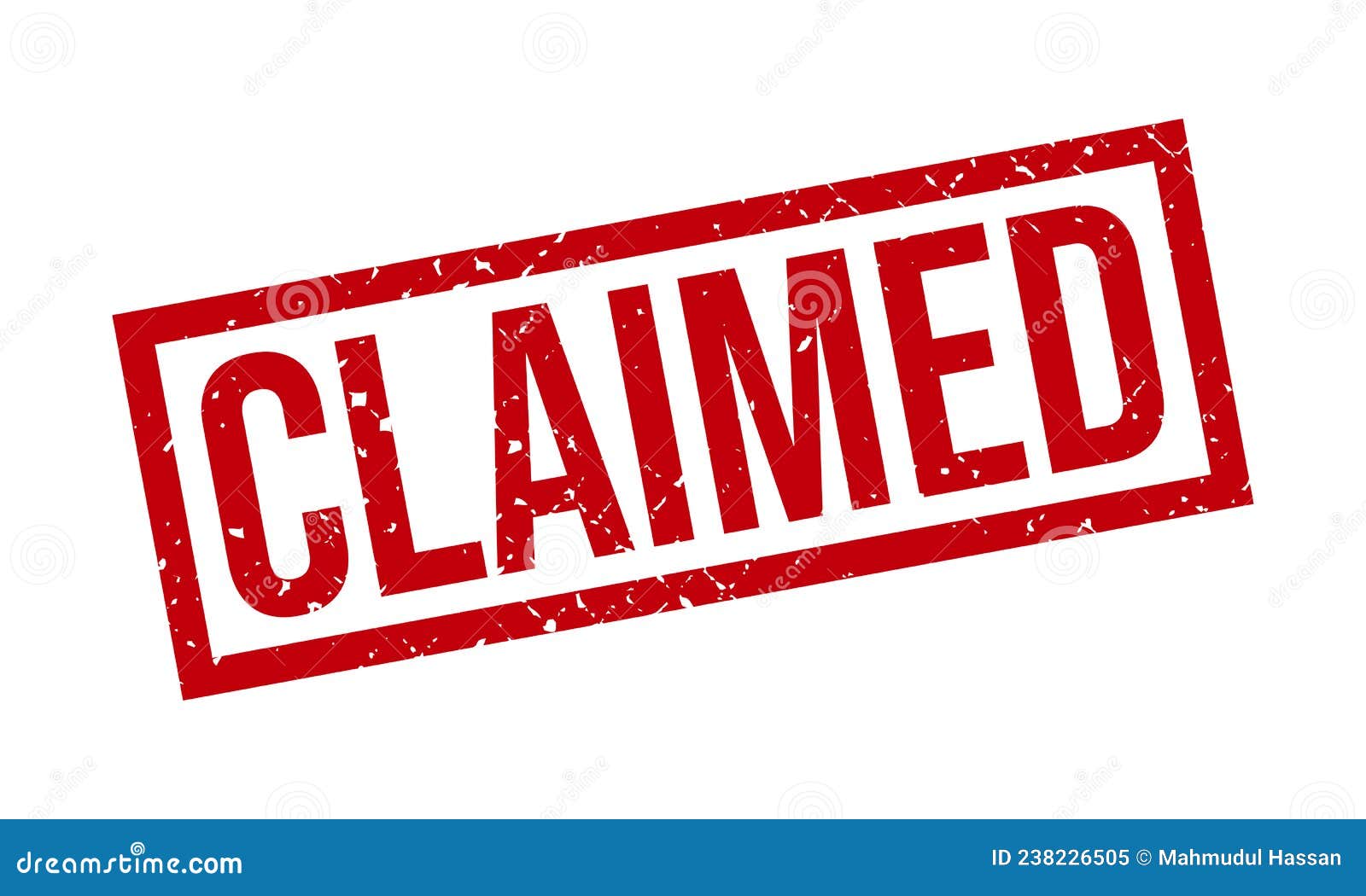 Claimed Rubber Grunge Stamp Seal Vector Illustration Stock Vector ...