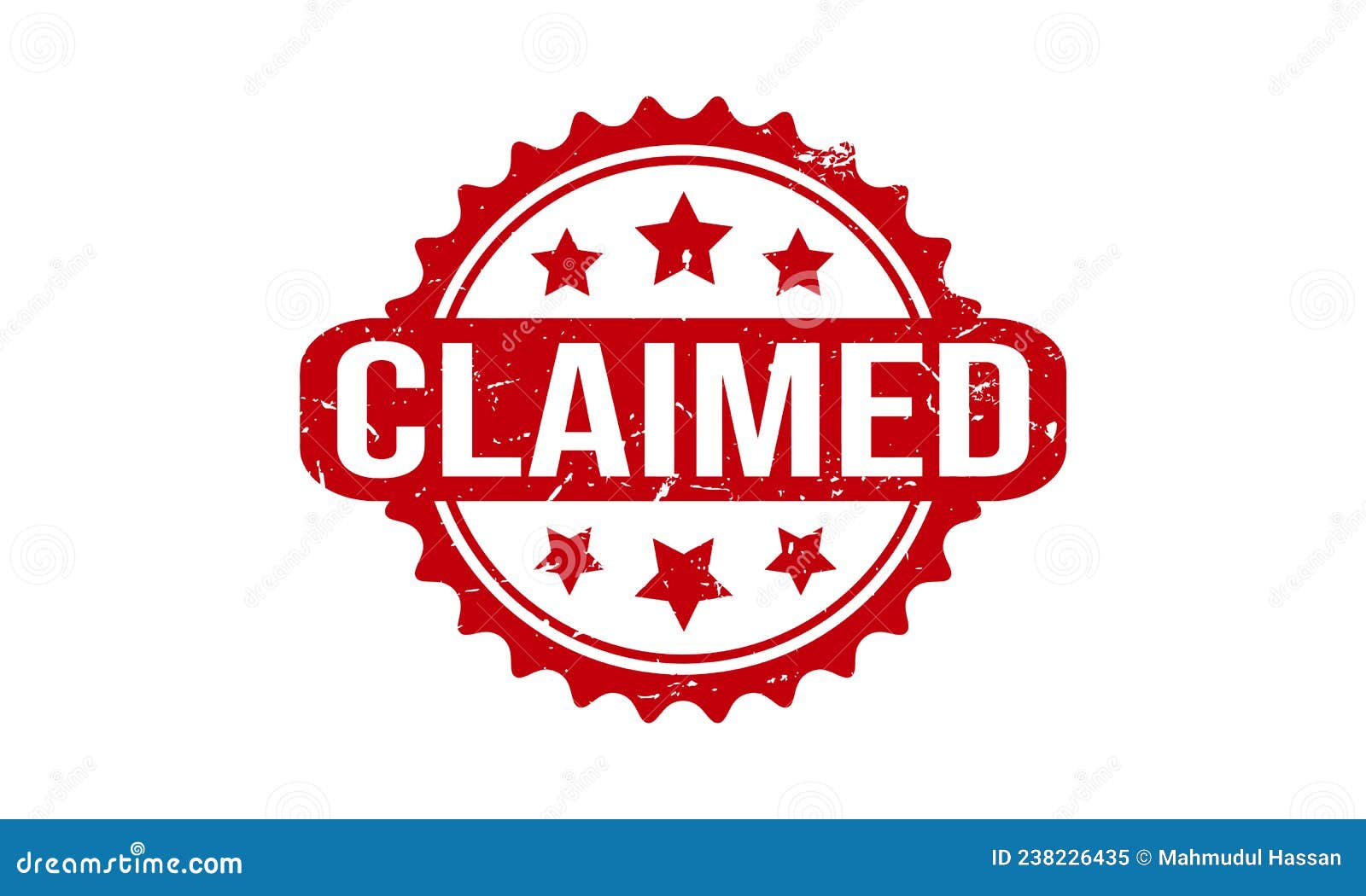 Claimed Rubber Stamp. Claimed Rubber Grunge Stamp Seal Vector ...