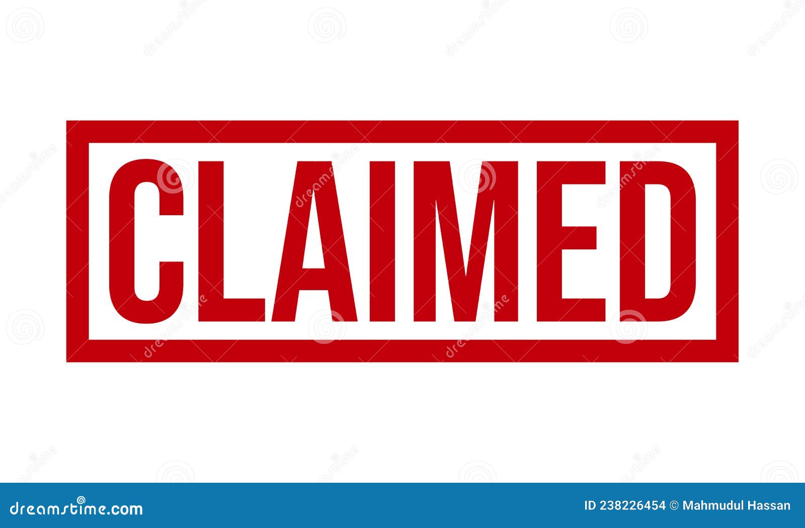 Claimed Rubber Stamp. Claimed Rubber Grunge Stamp Seal Vector ...