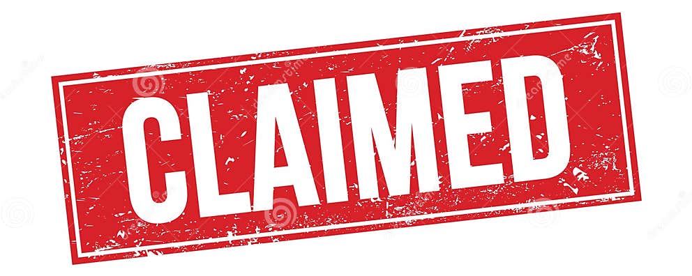 CLAIMED Text on Red Grungy Rectangle Stamp Stock Illustration ...
