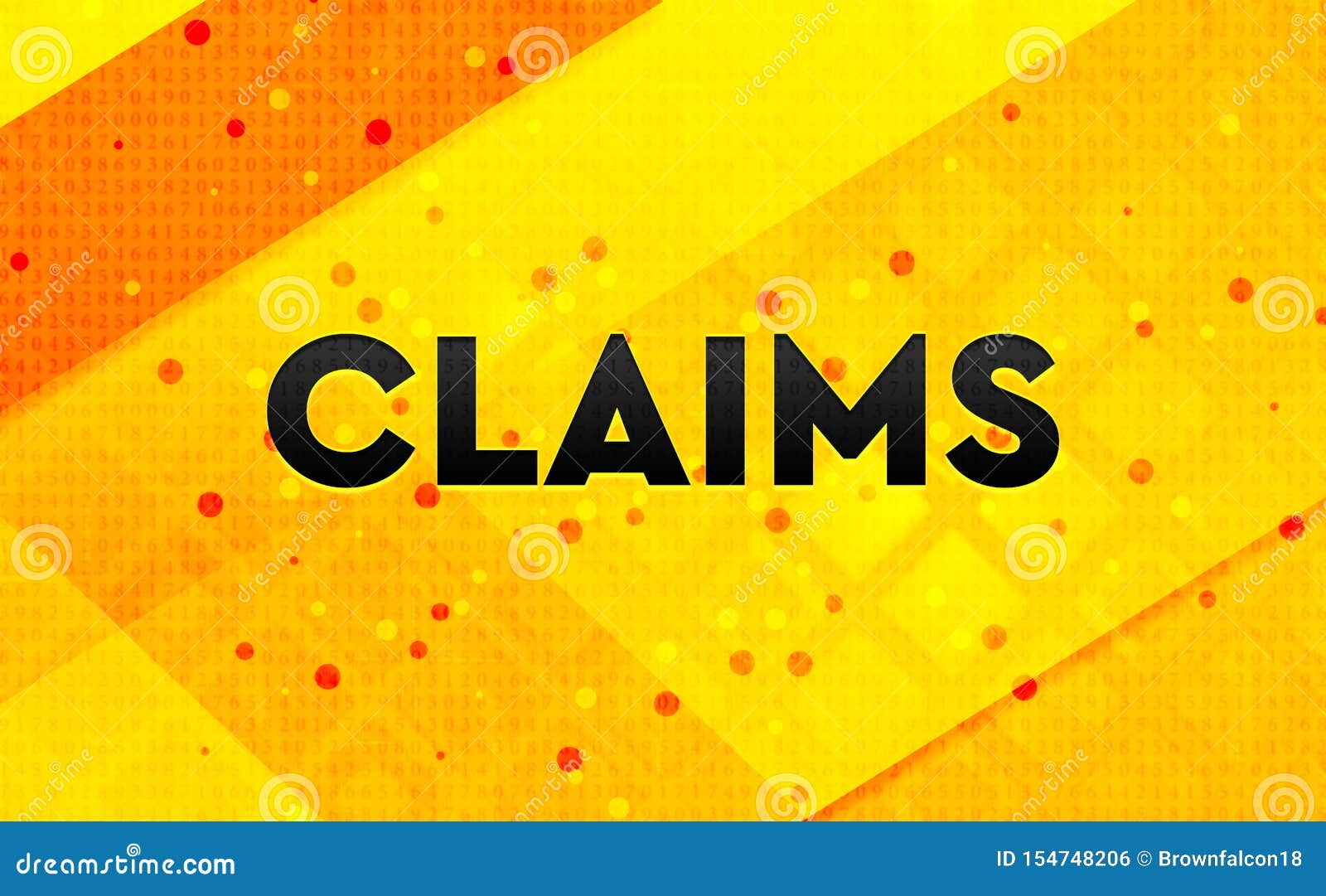 Claims Abstract Digital Banner Yellow Background Royalty-Free Stock ...