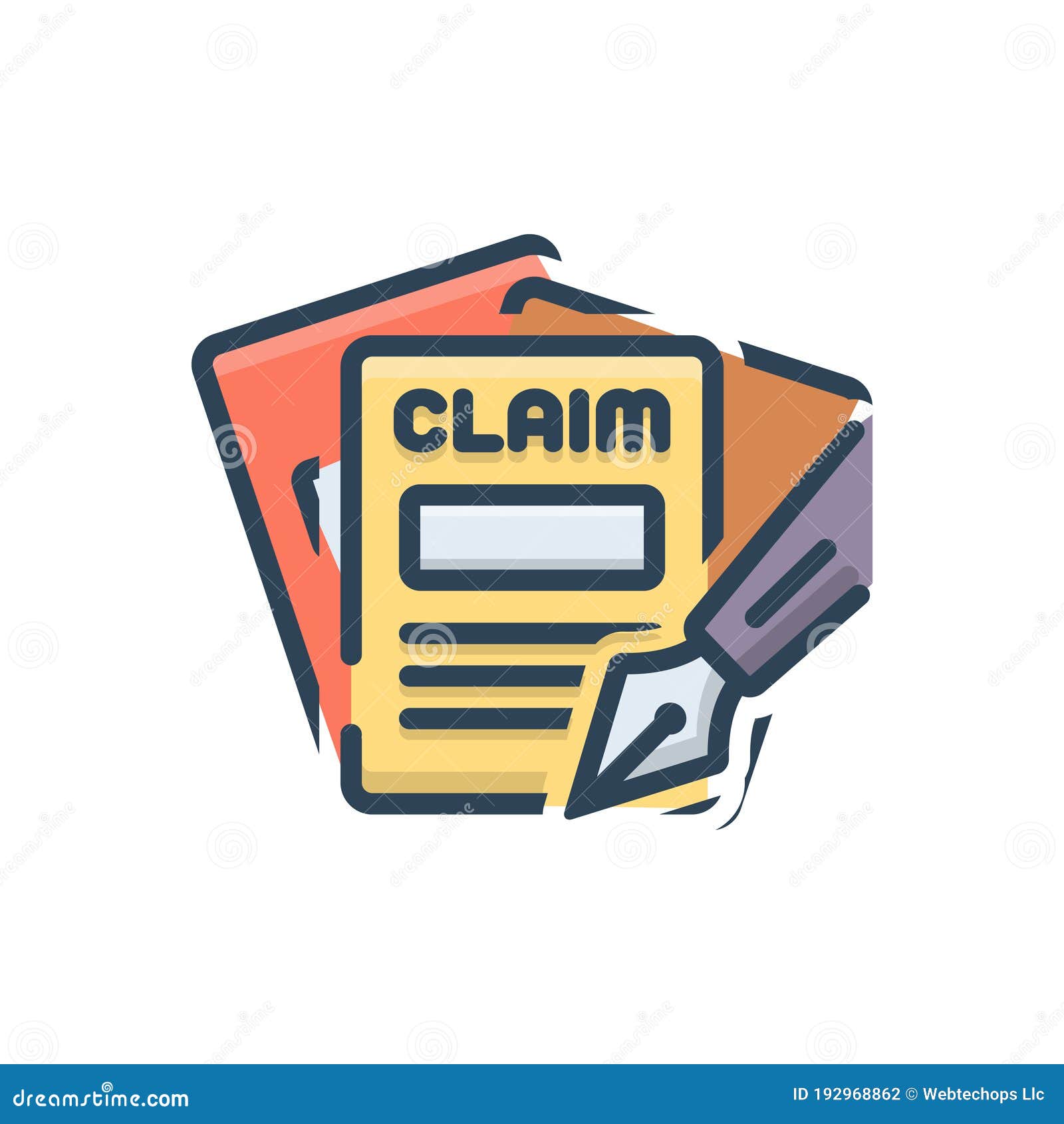 Color Illustration Icon for Claims, Money and Insurance Stock ...