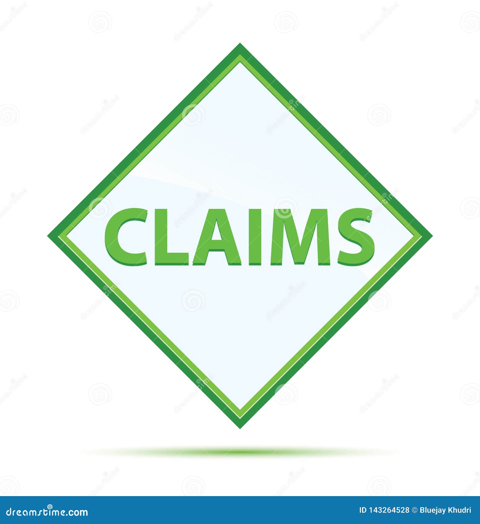 Claims Modern Abstract Green Diamond Button Stock Illustration ...