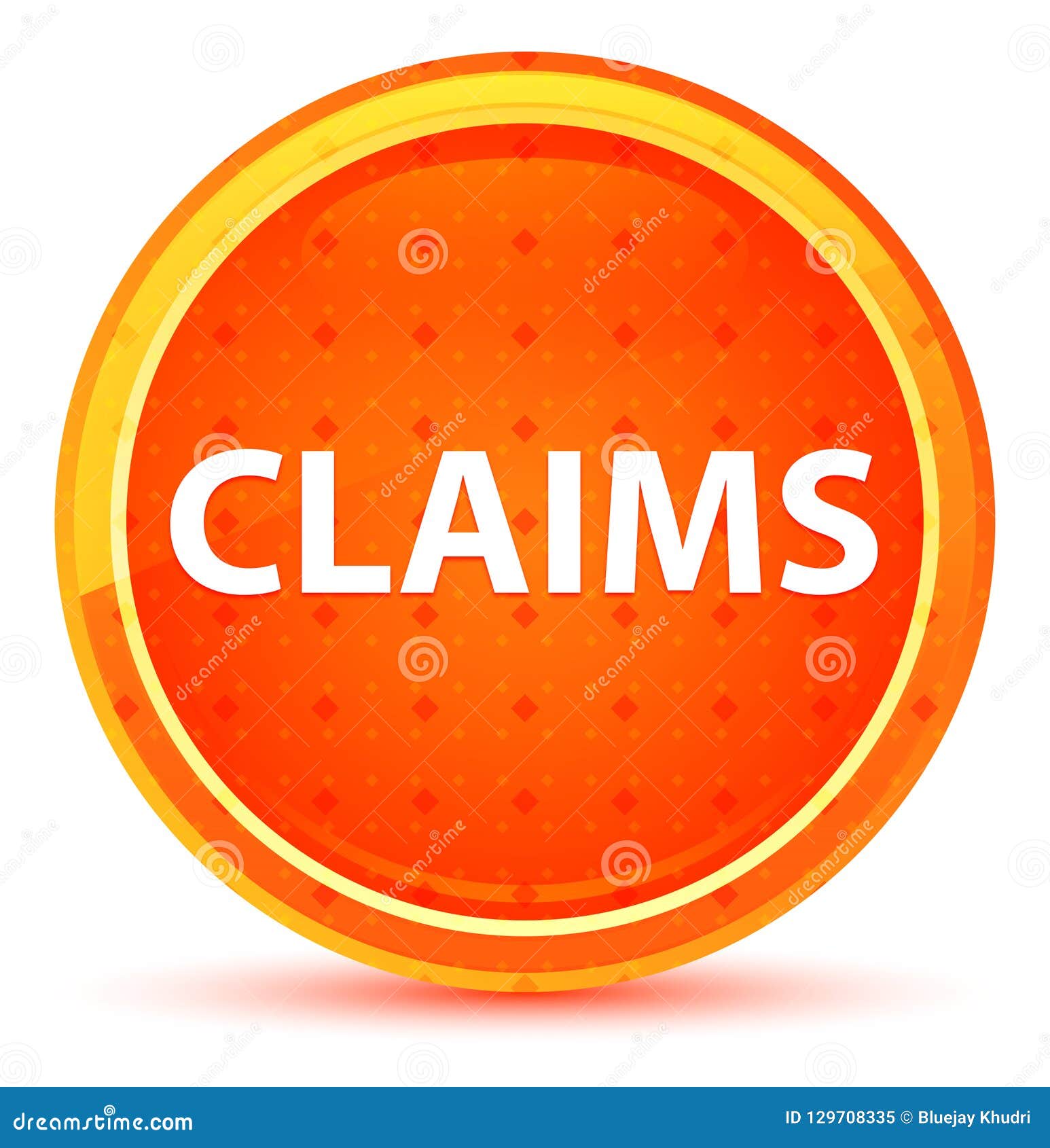 Claims Natural Orange Round Button Stock Illustration - Illustration of ...