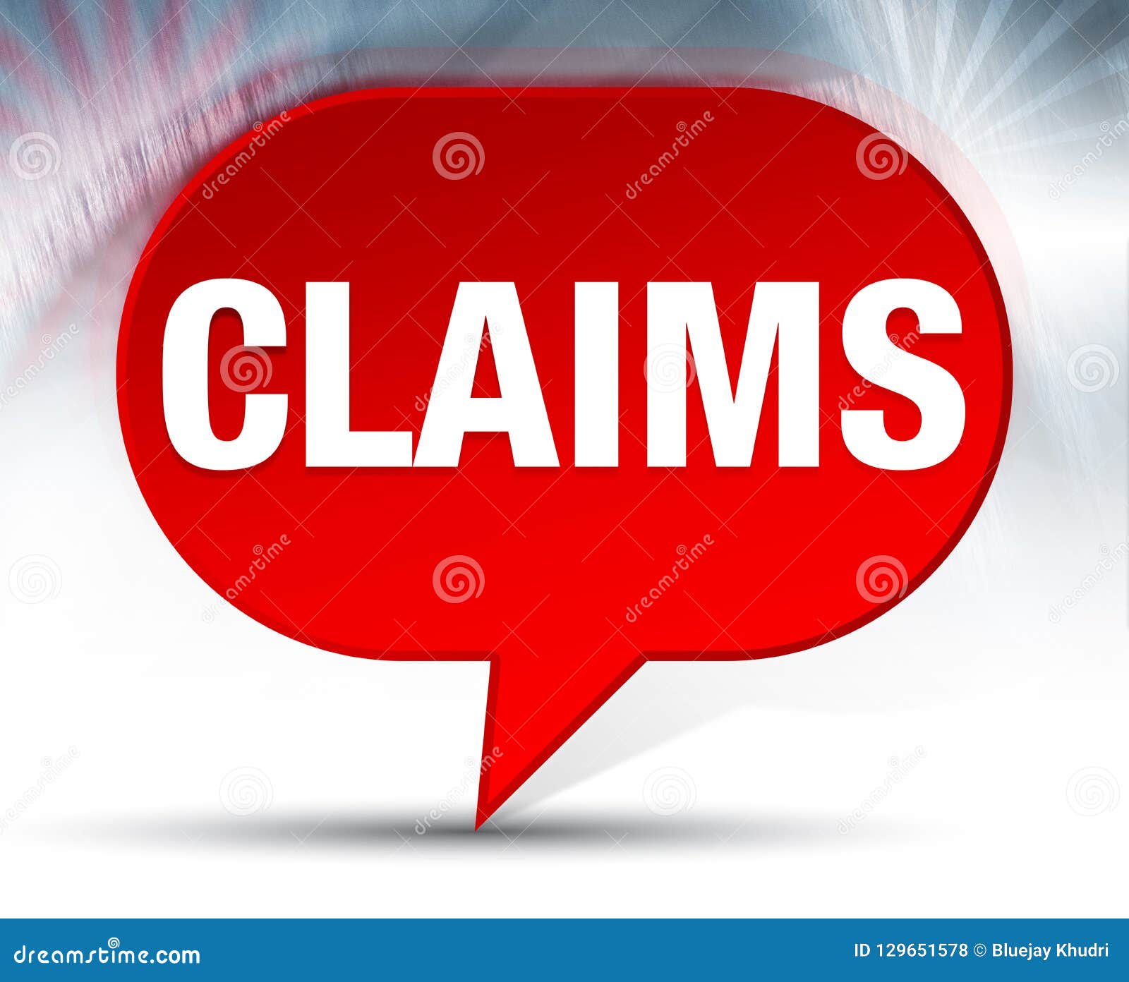 Claims Red Bubble Background Stock Illustration - Illustration of ...