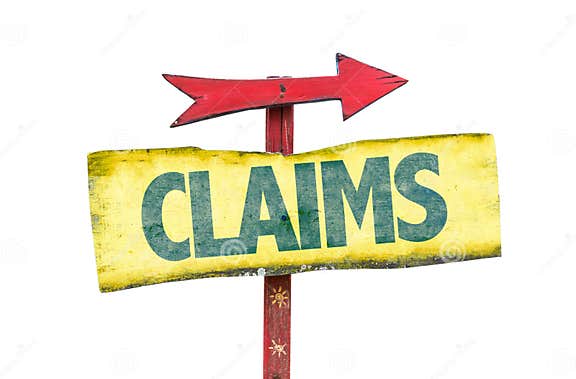 Claims Sign Isolated on White Stock Photo - Image of insurance, benefit ...