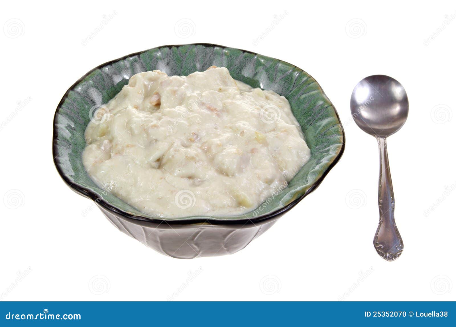 Chowder Bowl and Spoon stock photo. Image of view, hearty - 25352070