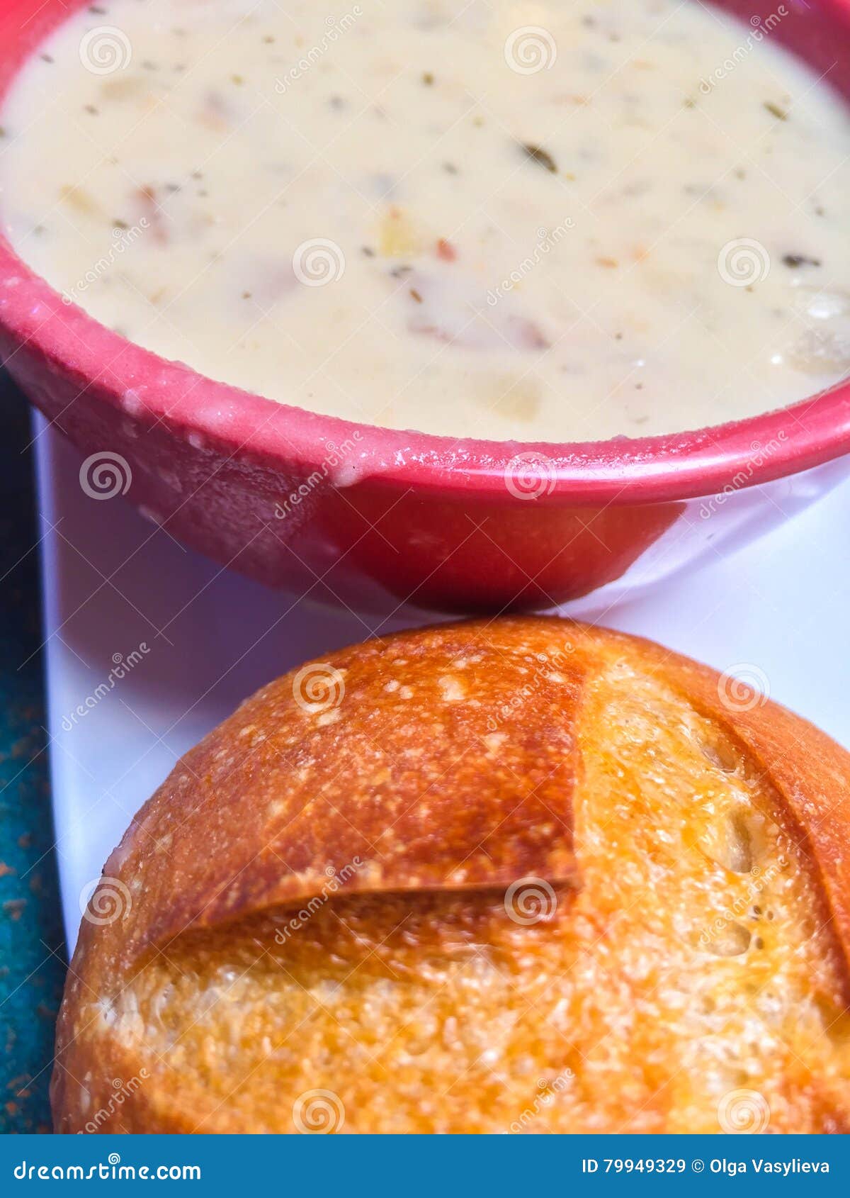 Chowder pot stock image. Image of chowder, soup, table - 79949329