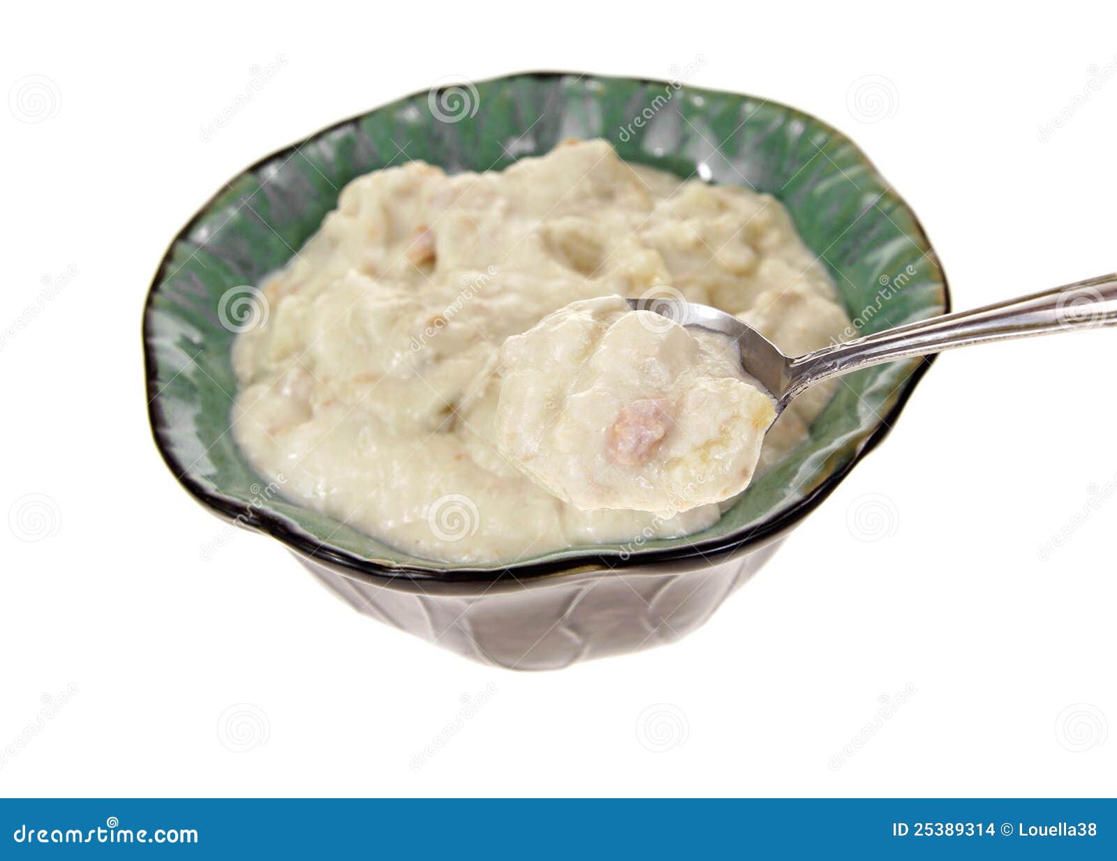 Chowder Spoon Close stock photo. Image of shellfish, herbs - 25389314