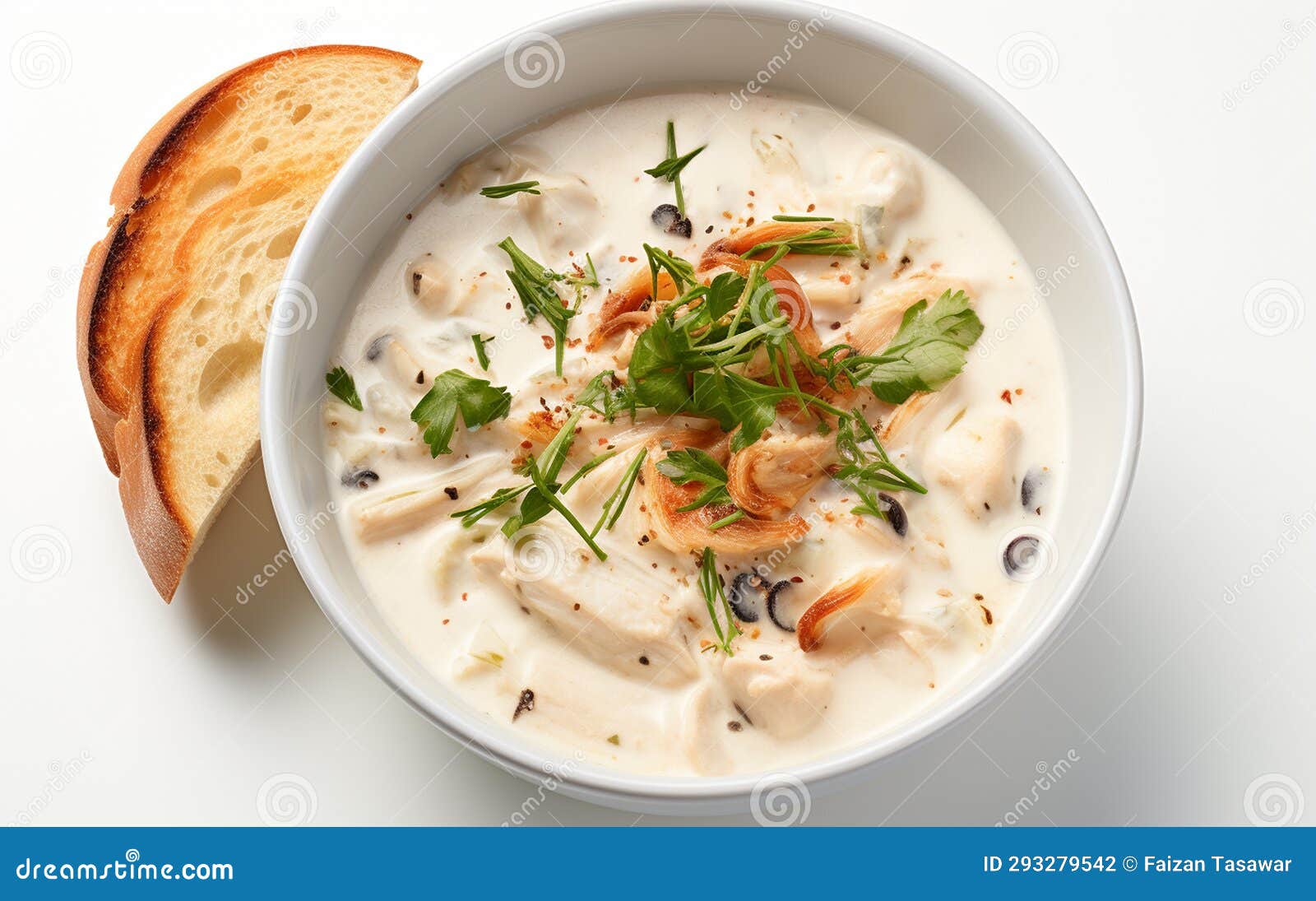 Chowder on the White Background -Generative Ai Stock Photo - Image of ...