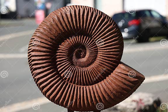 Shell made of rusty metal stock image. Image of mechanical - 292921329